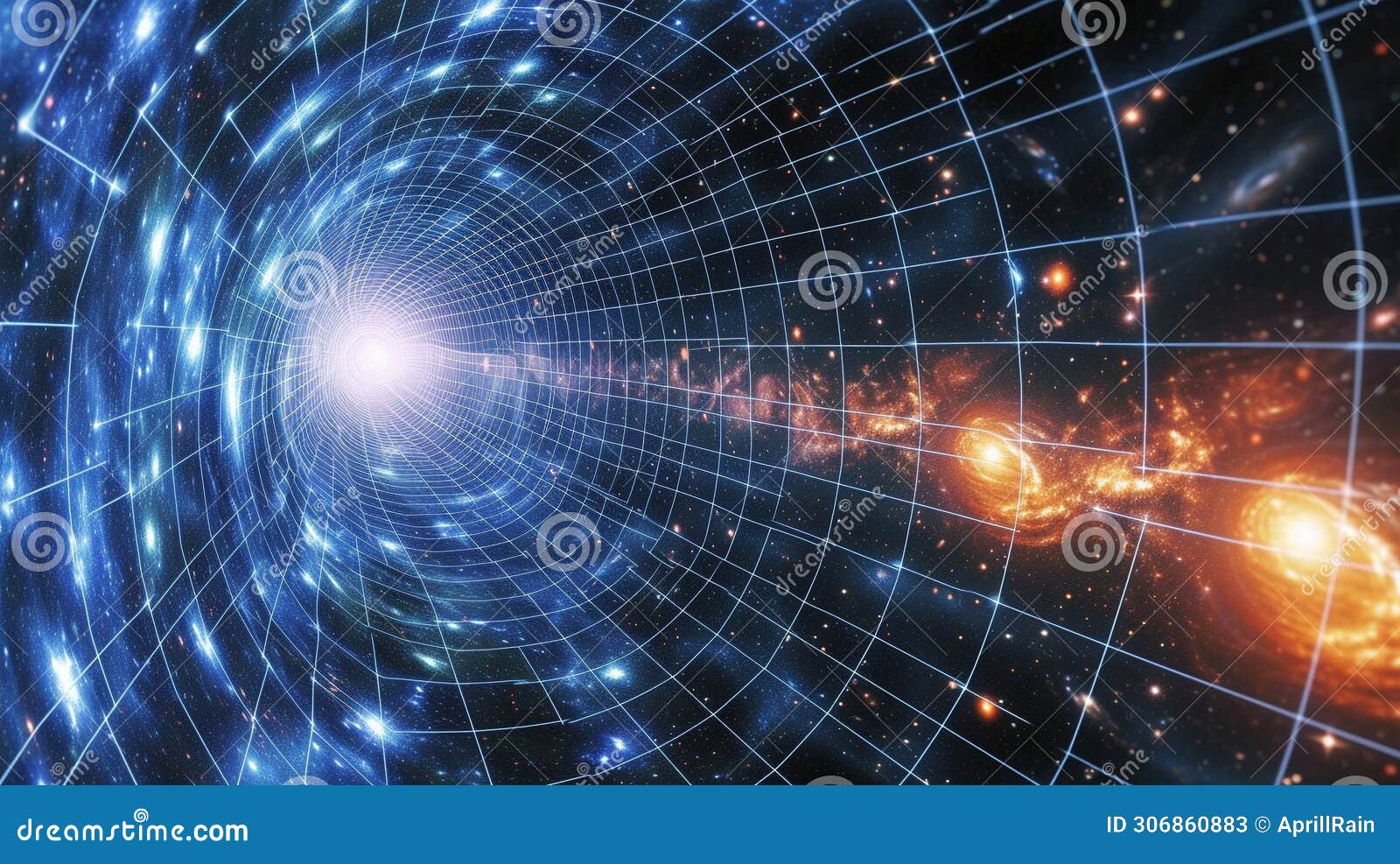 The Fourth Measure of the Spatial Dimension. a Wormhole in Space Stock ...