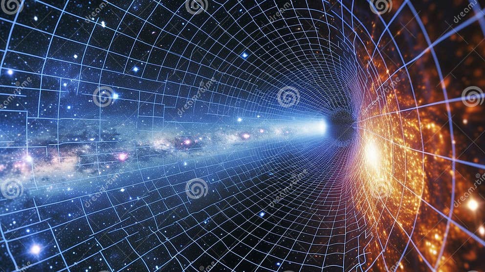 The Fourth Measure of the Spatial Dimension. a Wormhole in Space Stock ...