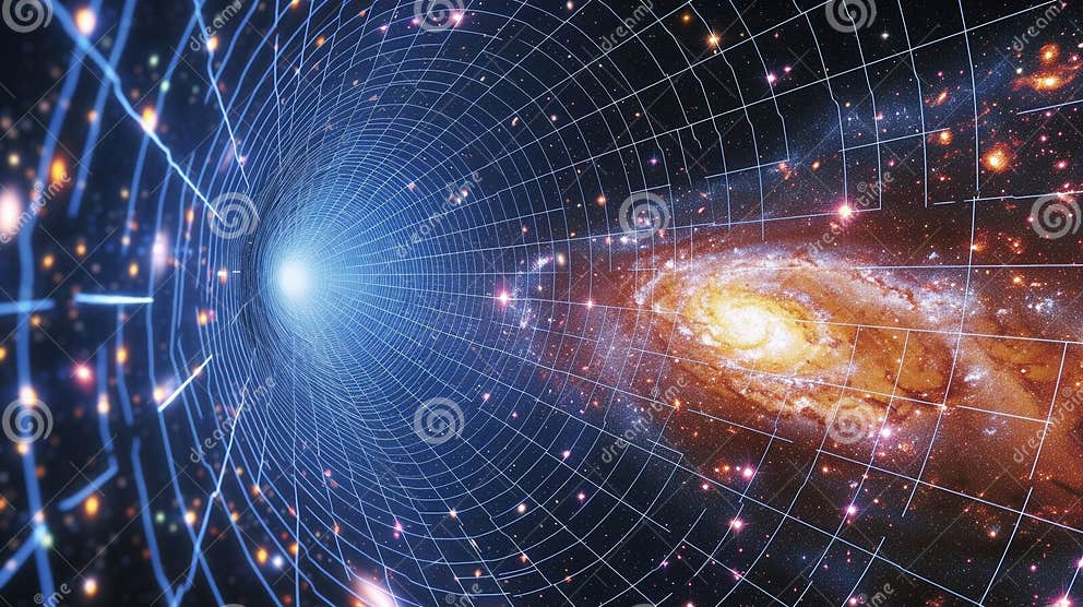 The Fourth Measure of the Spatial Dimension. a Wormhole in Space Stock ...