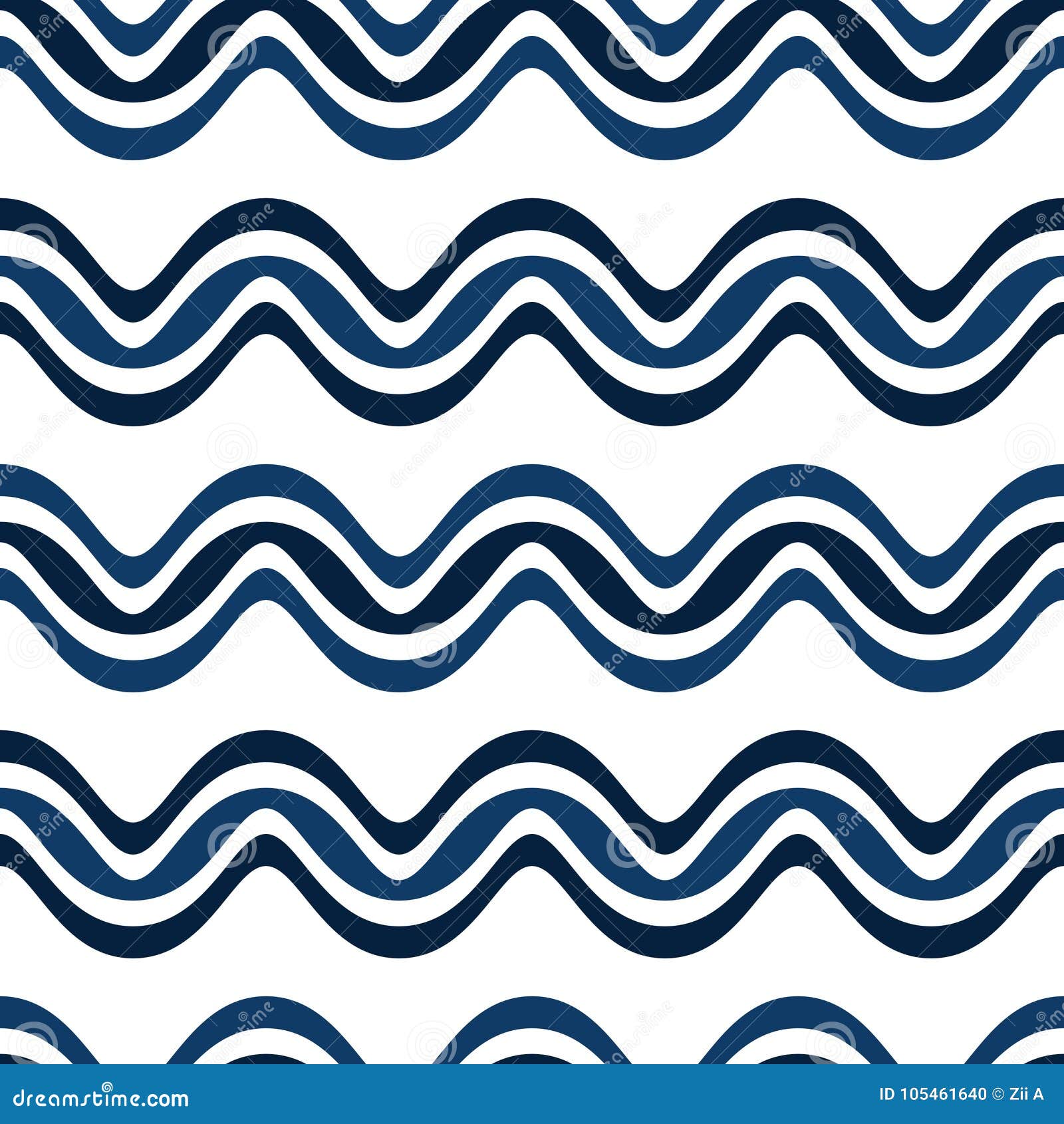 Blue Wave Line Vertical Seamless Pattern | Walia Series Stock Vector ...