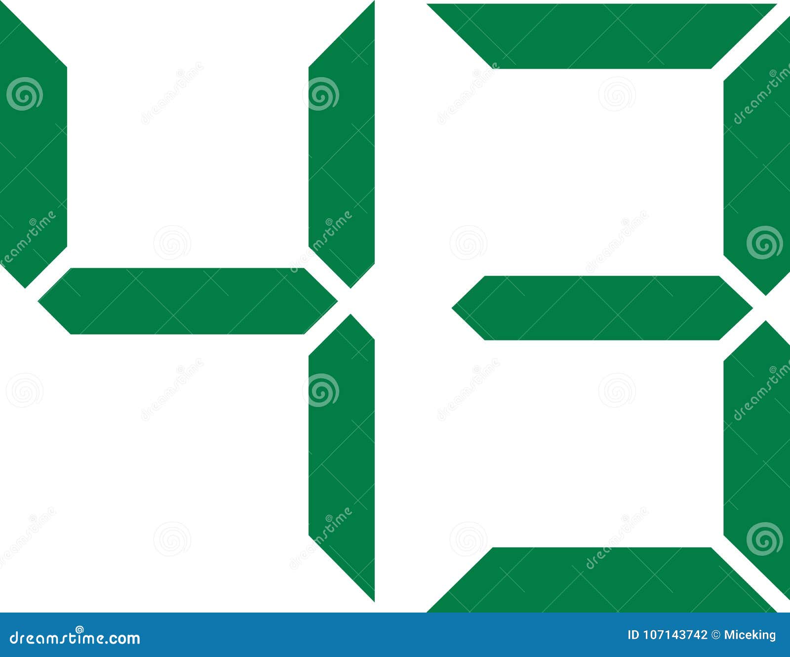 Fourty-three Digital Number 43 Stock Vector - Illustration of figure ...