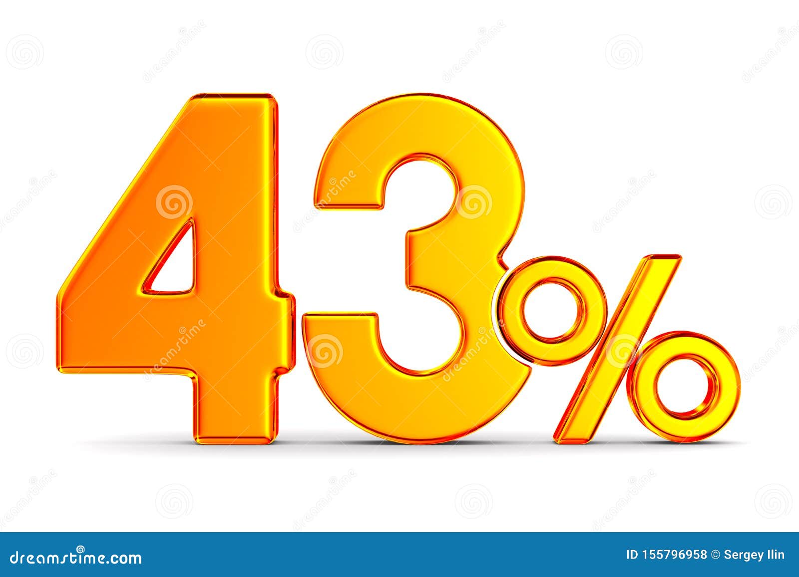 Three Percent Symbol Isolated On White Background Stock Image ...