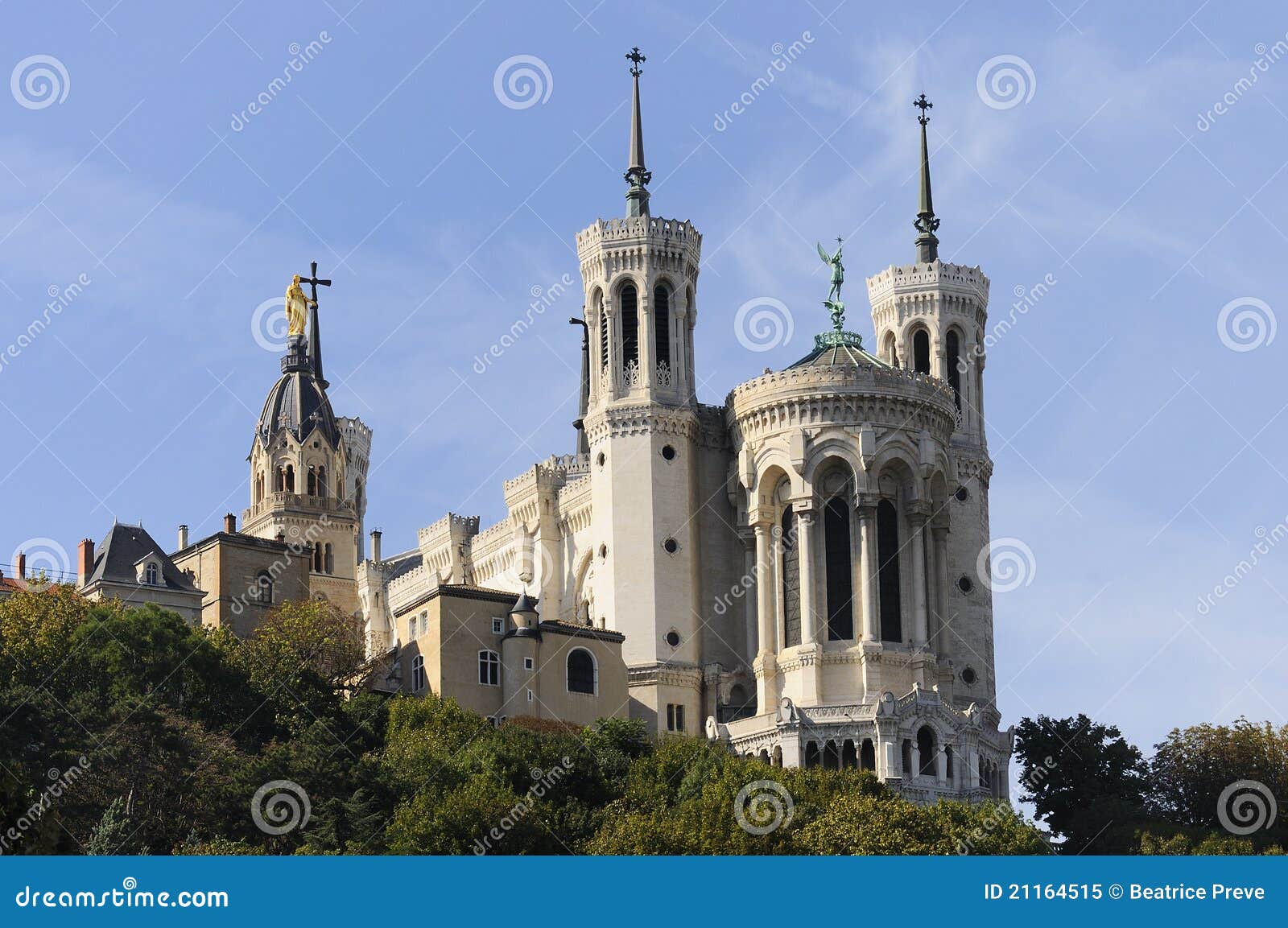 Fourviere cathedral stock image. Image of gothic, lyon - 21164515