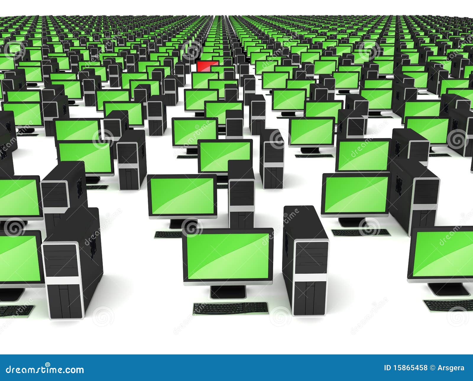 Fouten in Het Collectieve Computernetwerk Stock Illustratie ...