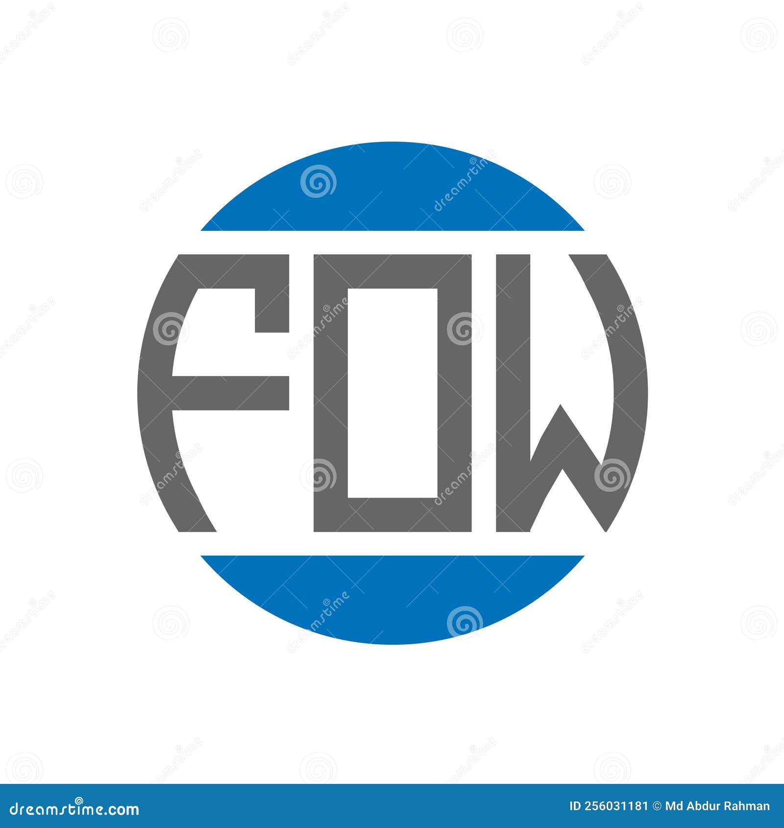 FOW Letter Logo Design On White Background. FOW Creative Initials ...