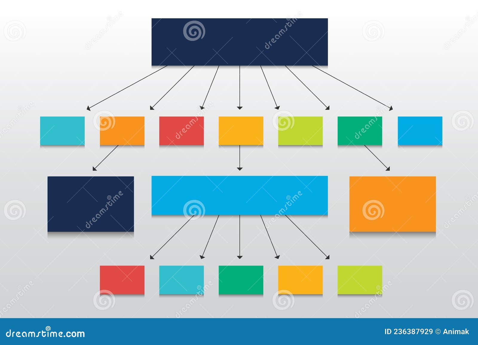 Fowchart, Chart, Scheme, Diagram, Template, Infographic. Cartoon Vector ...