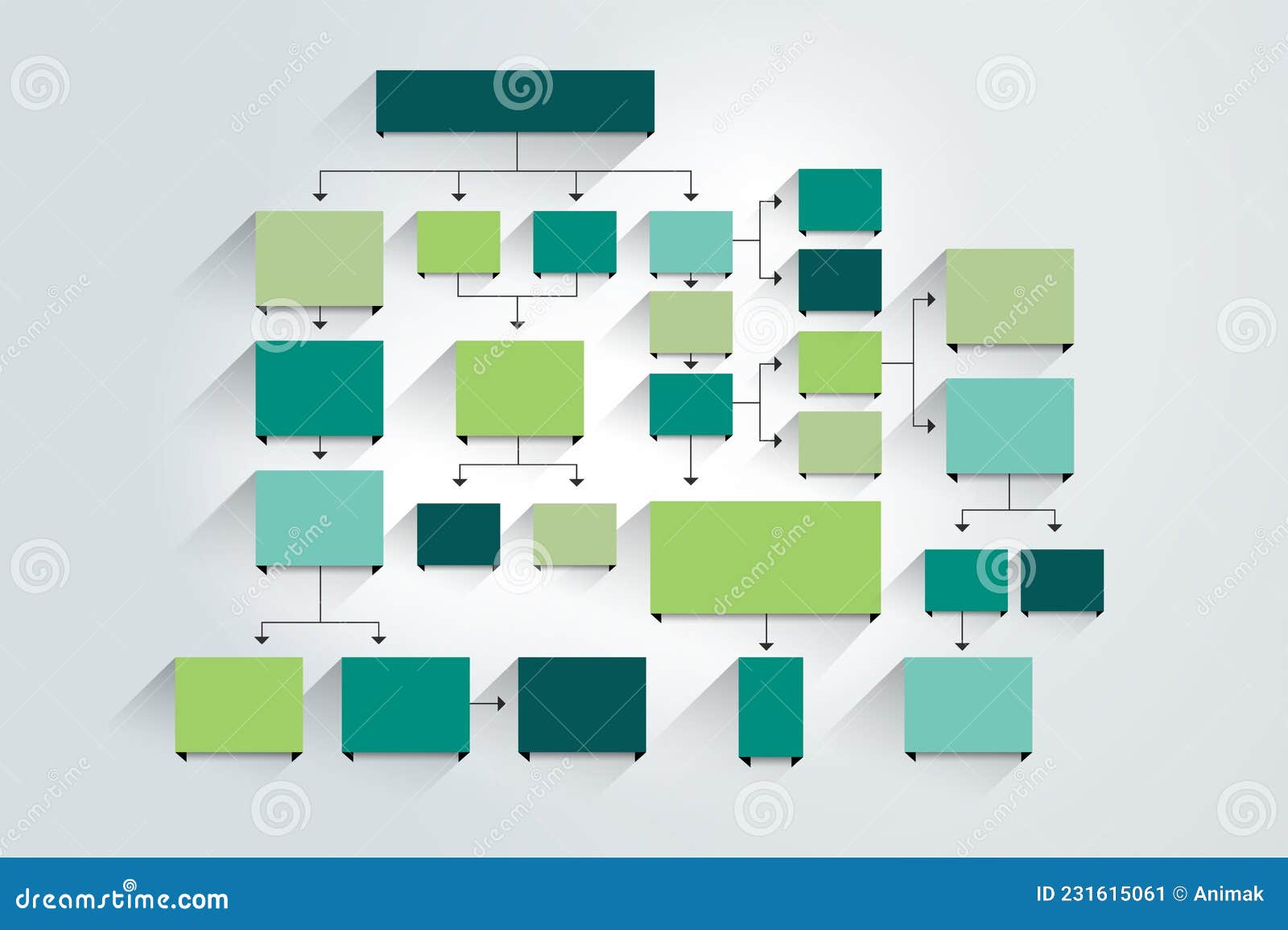 Fowchart, Chart, Scheme, Diagram, Template, Infographic. Cartoon Vector ...