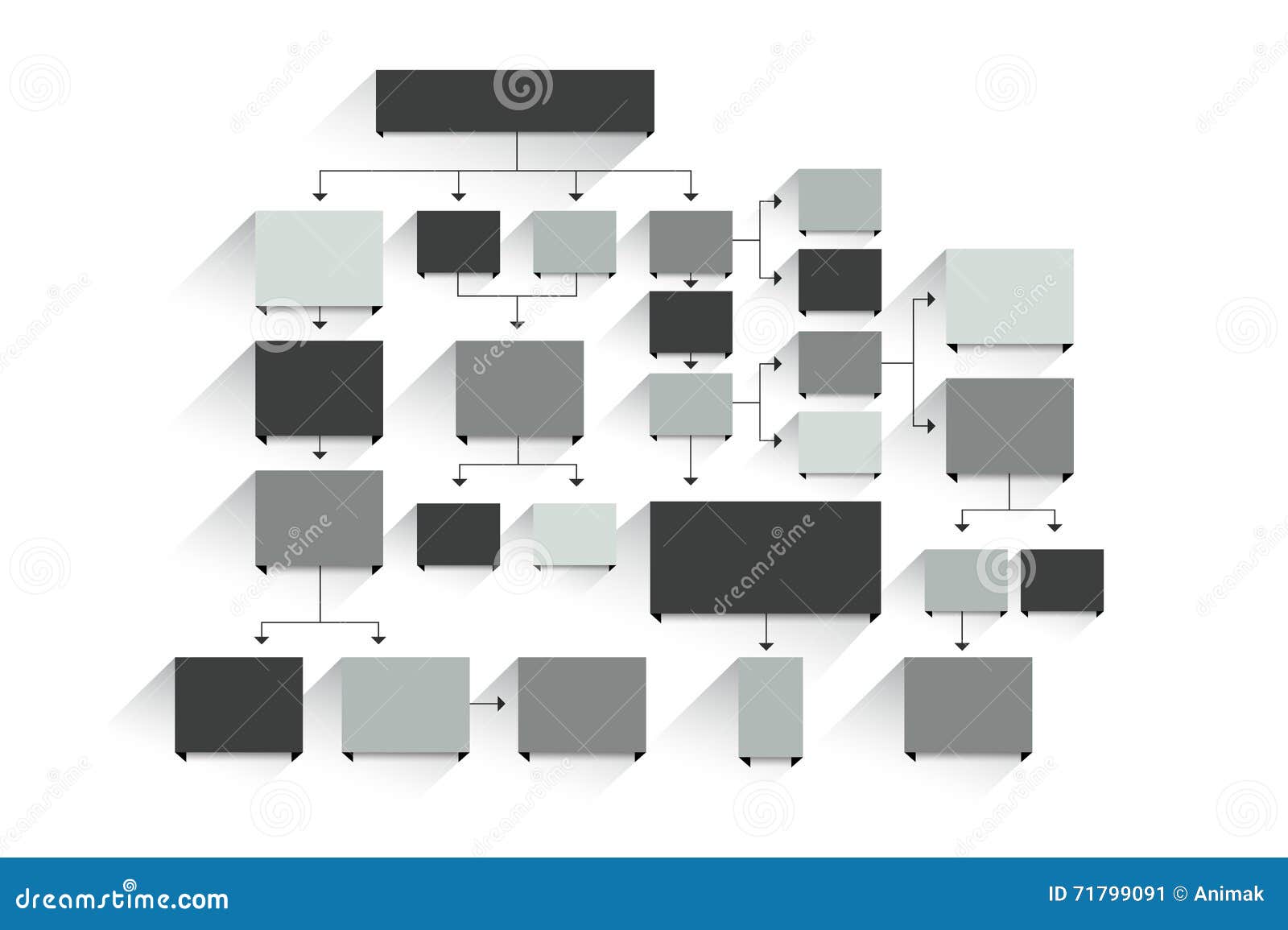 Fowchart, Chart, Scheme, Diagram, Template, Infographic. Cartoon Vector ...