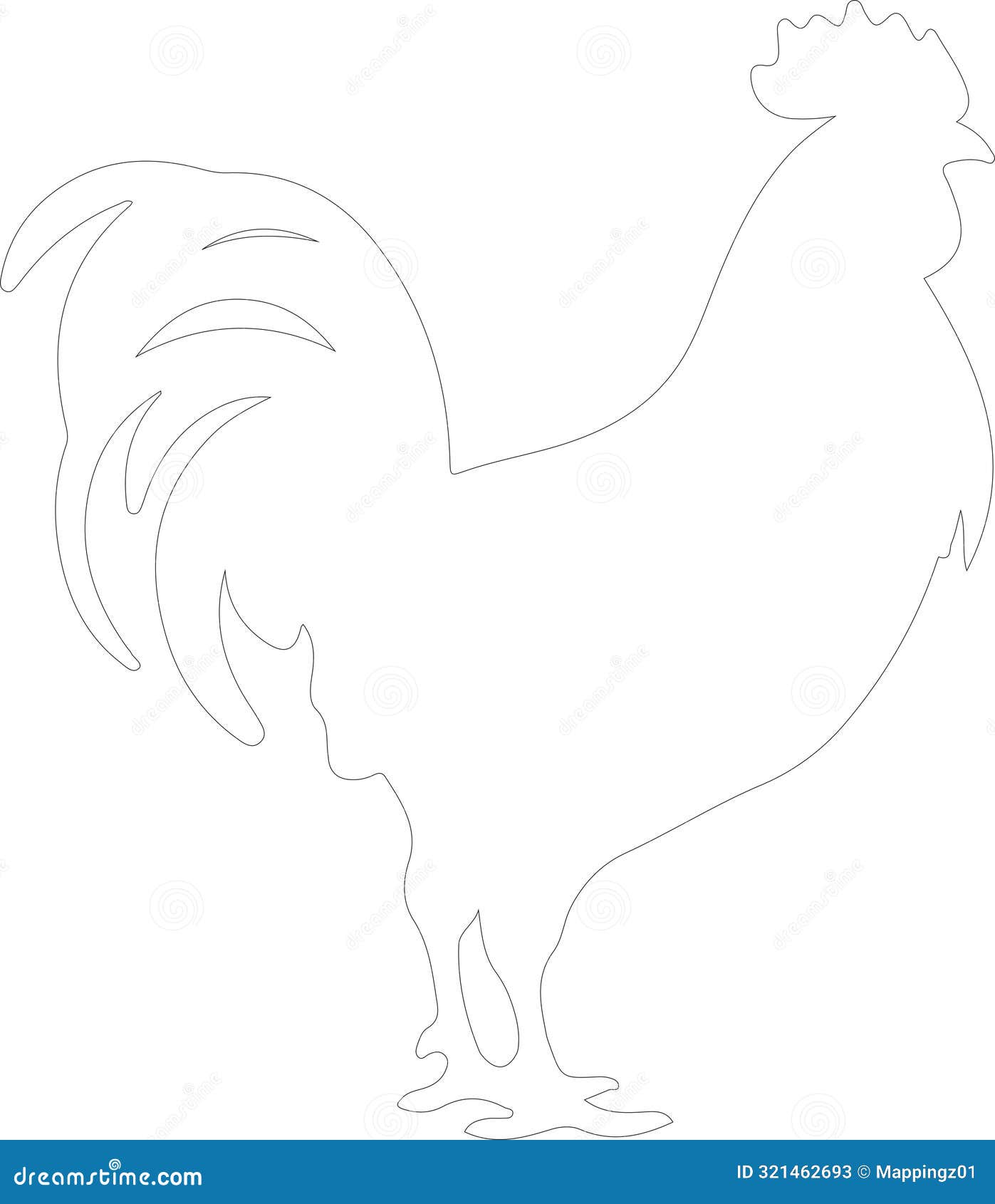 Fowl Outline Silhouette Generative Ai Stock Vector - Illustration of ...