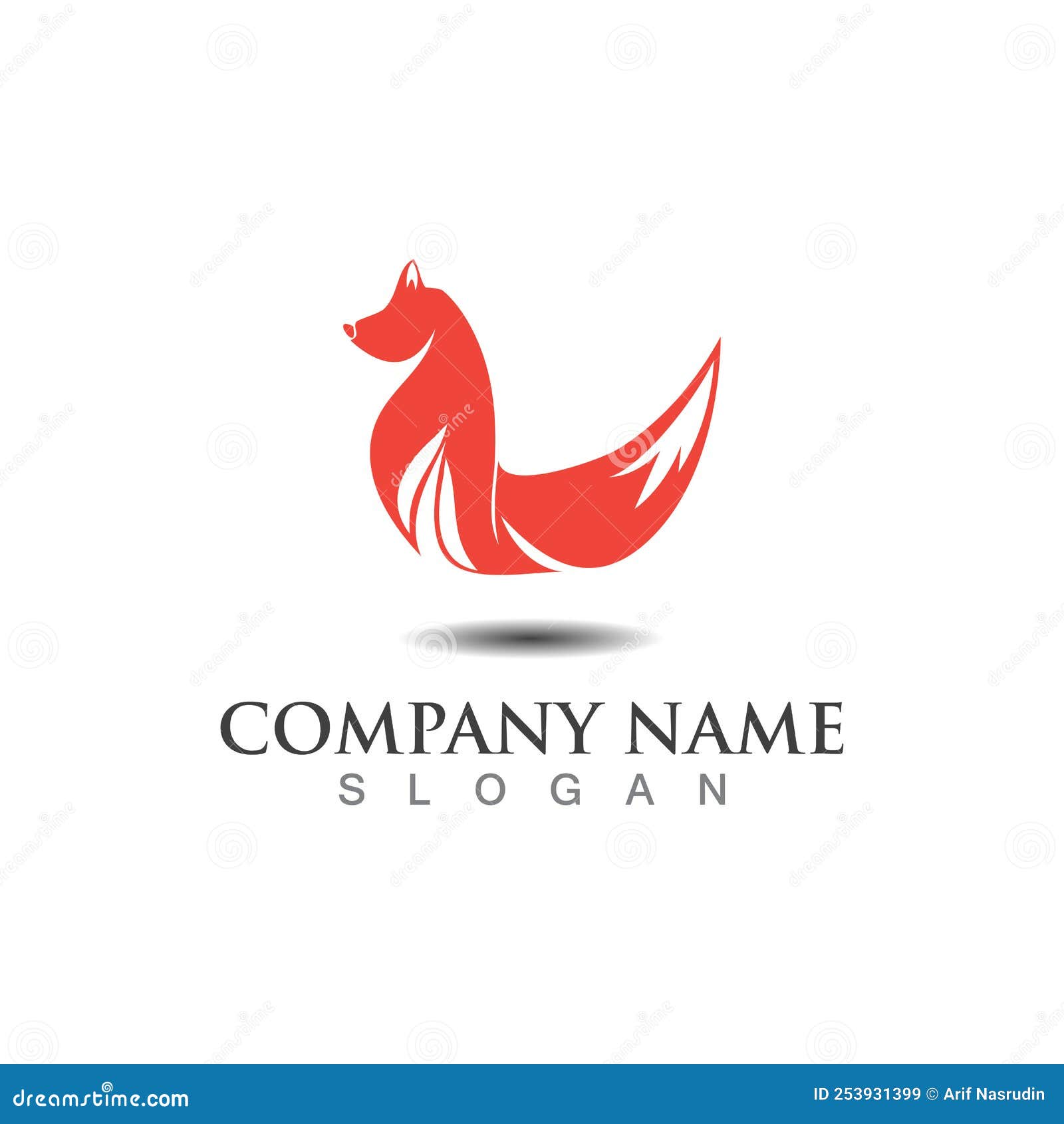 Fox Animal Creative Logo Template Vector Design Stock Illustration ...