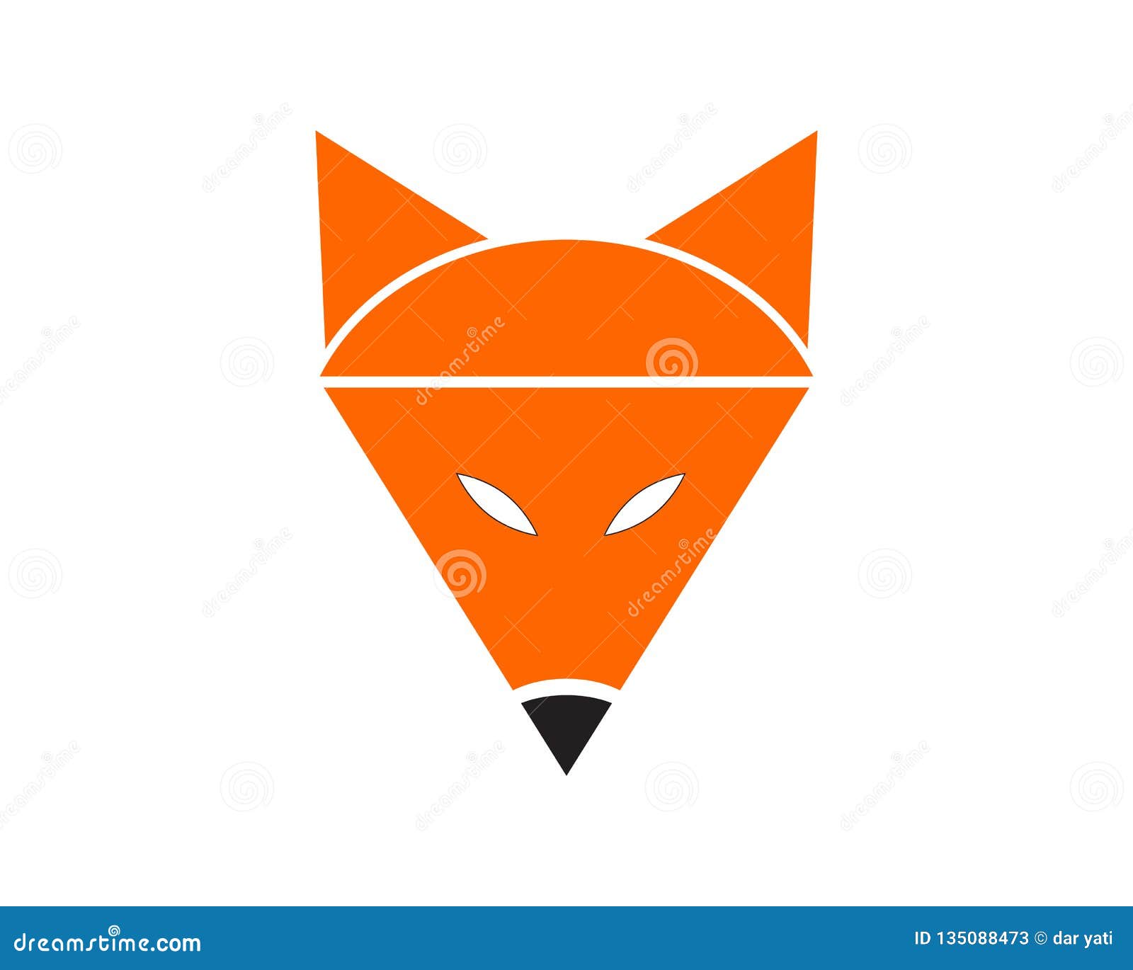 Fox Animal Head Logo and Symbols Stock Vector - Illustration of symbol ...