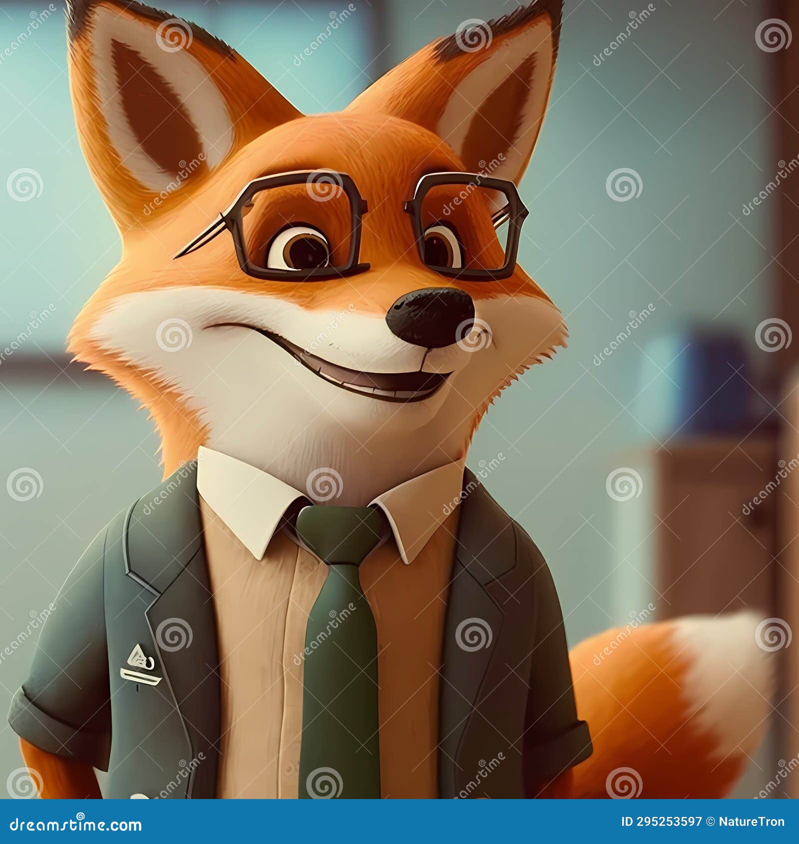 Fox in a box fox stock illustration. Illustration of tail - 295253597