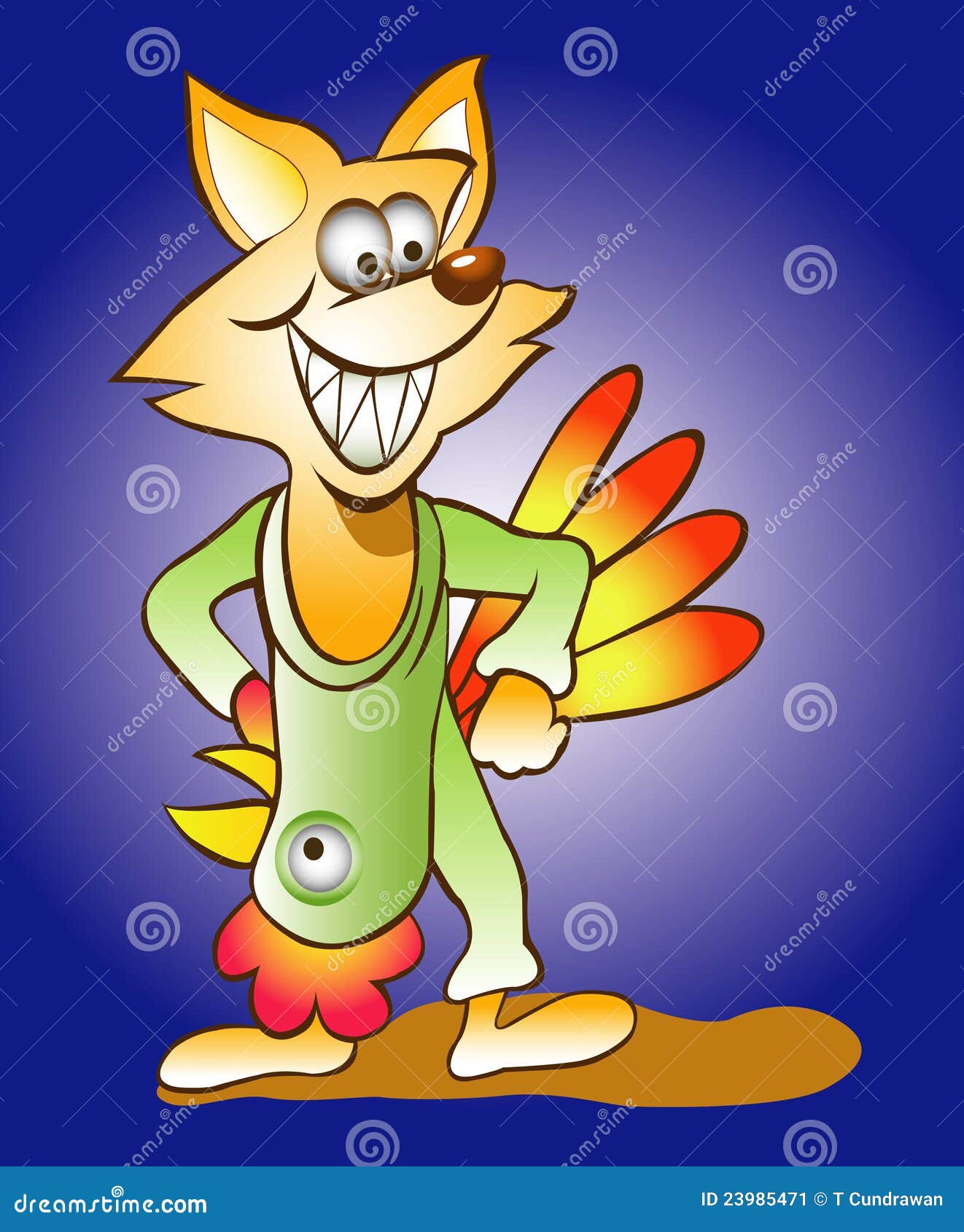 Fox cartoon stock vector. Illustration of character, decor - 23985471