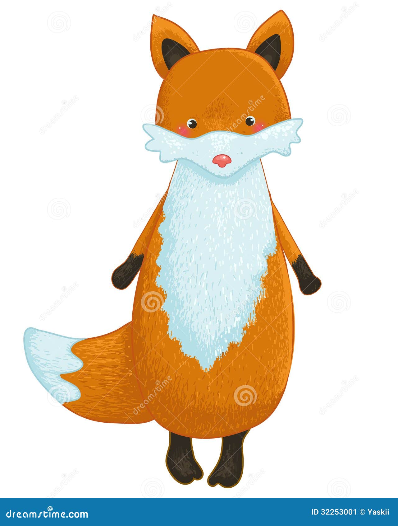 Fox cartoon character stock vector. Illustration of cute - 32253001