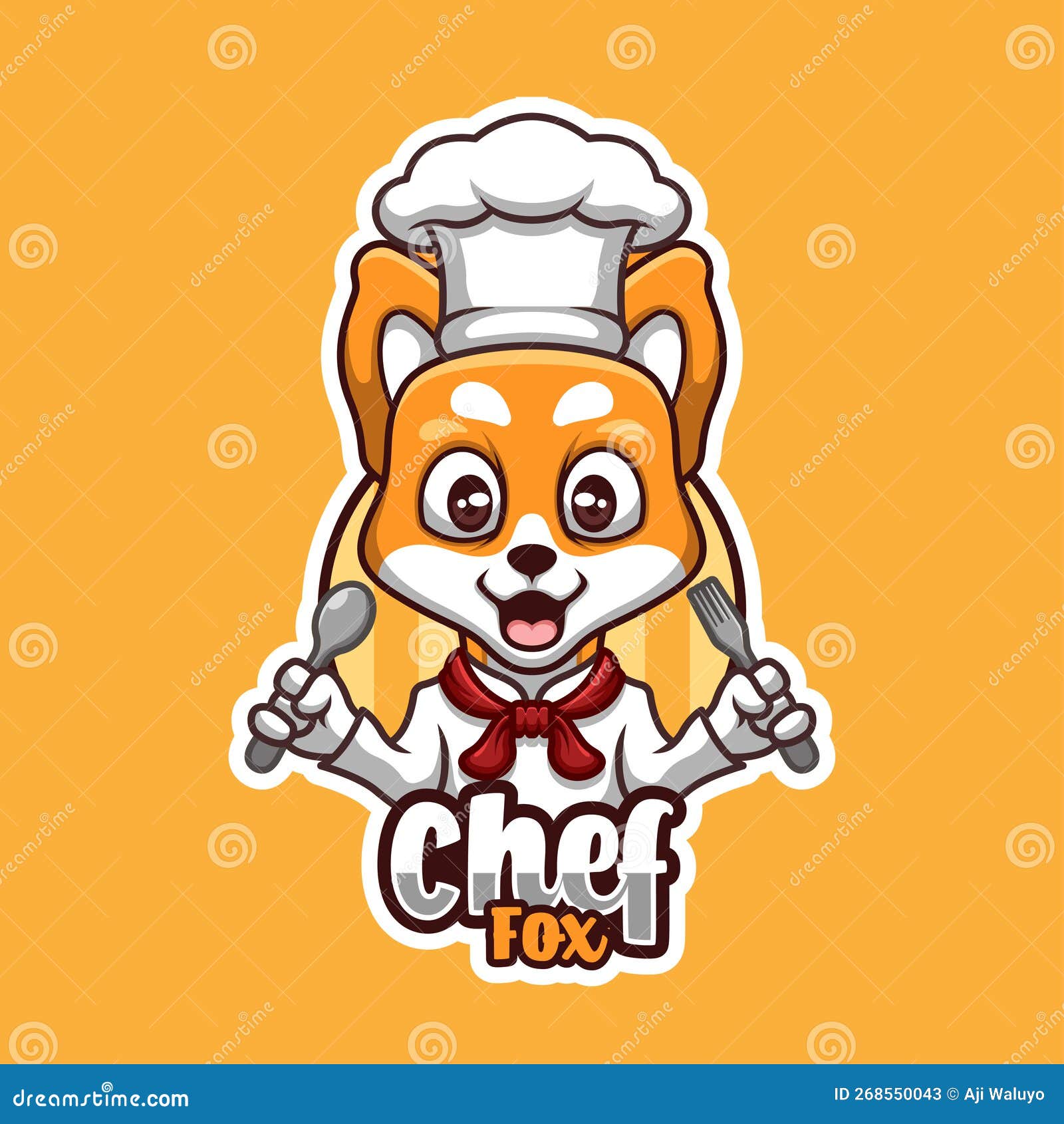Fox Chef Mascot logo stock illustration. Illustration of professional ...