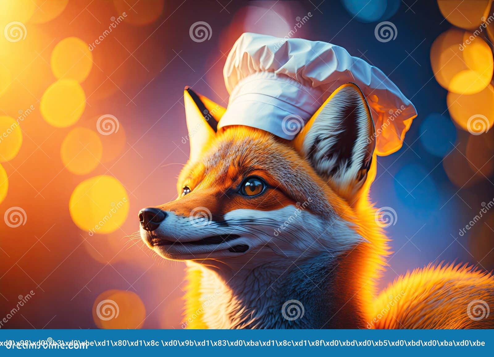 Fox in Chef Uniform Complete with Toque Hat. Ai Generative Stock ...