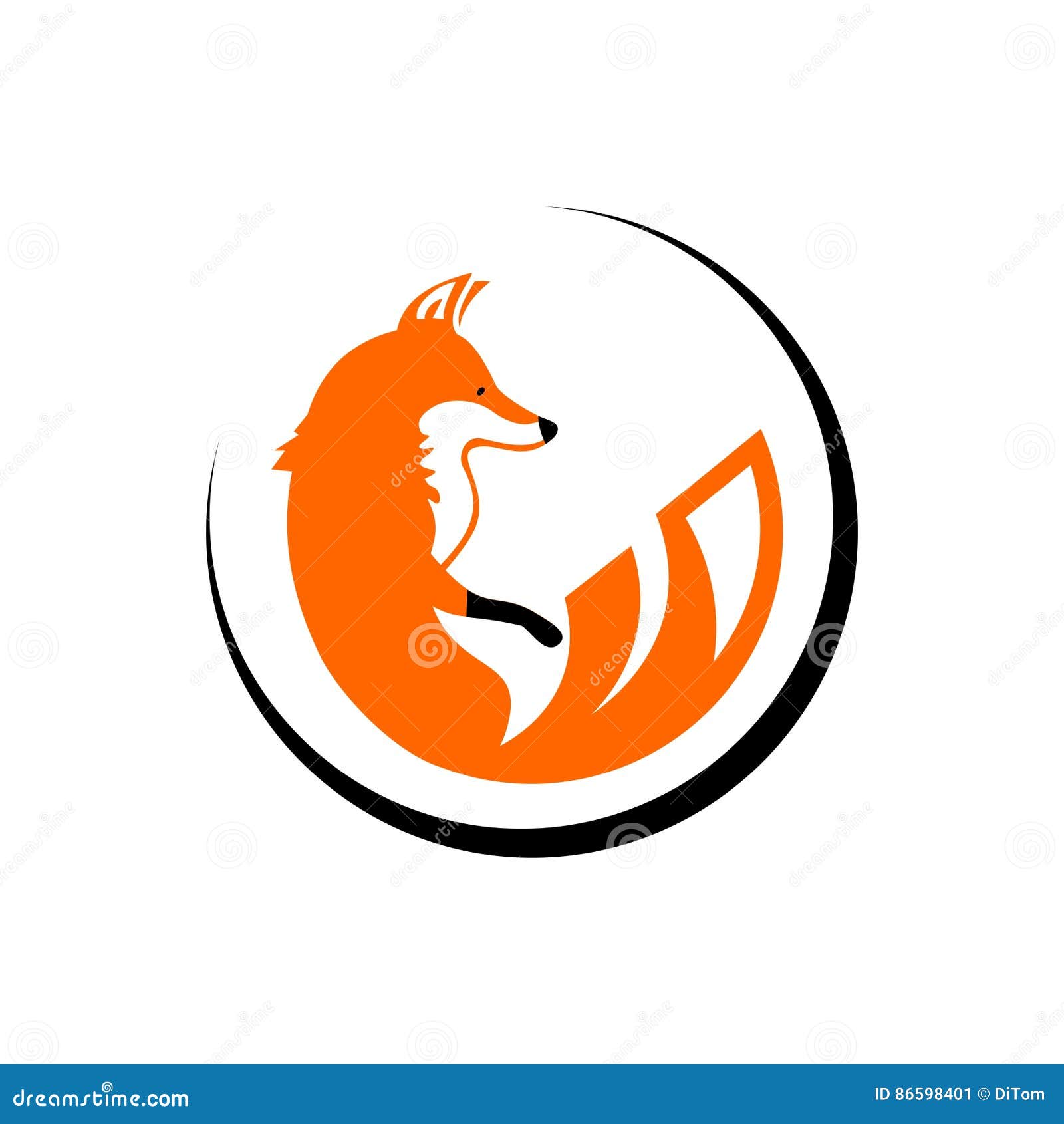 Fox stock vector. Illustration of ecology, geometric - 86598401