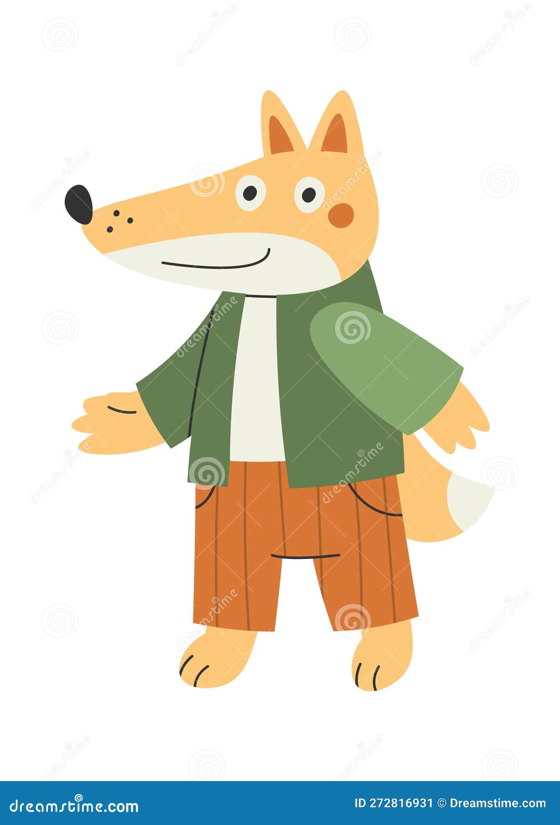 Fox in Clothes stock vector. Illustration of cloth, decorative - 272816931