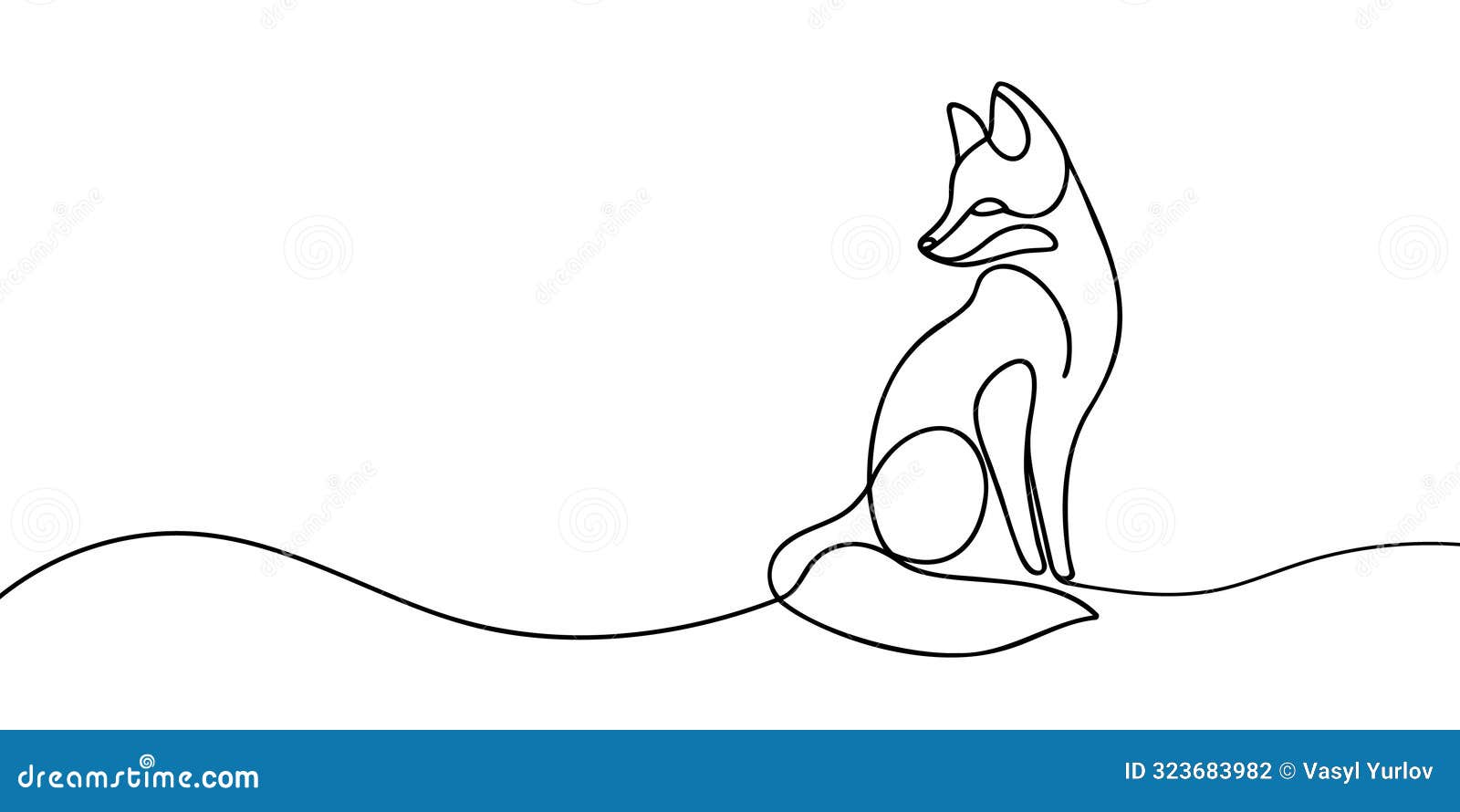 Fox Continuous One Line Drawing Vector Illustration Stock Vector ...