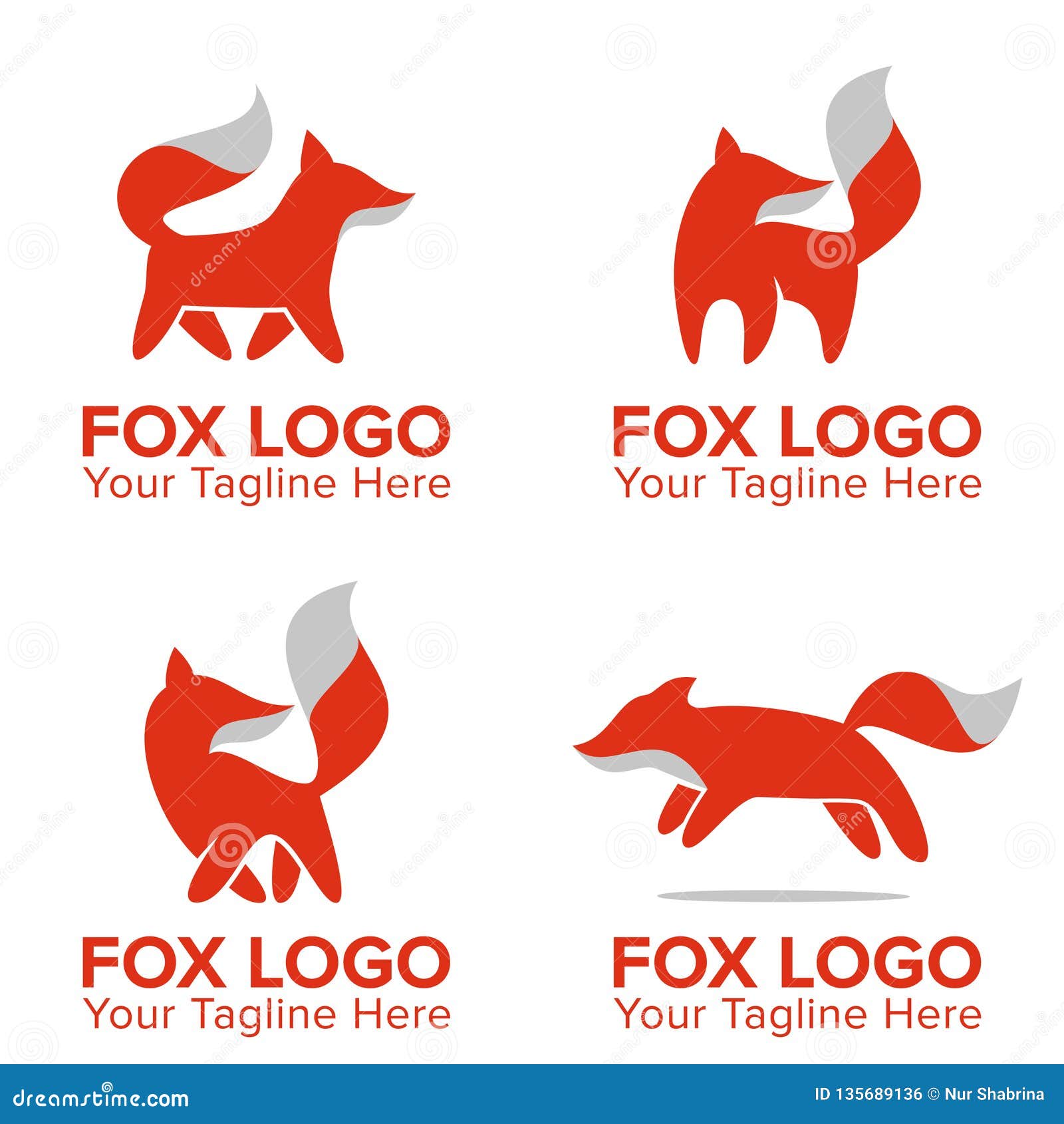 Fox Cute Mascot or Logo for Your Company Stock Vector - Illustration of ...