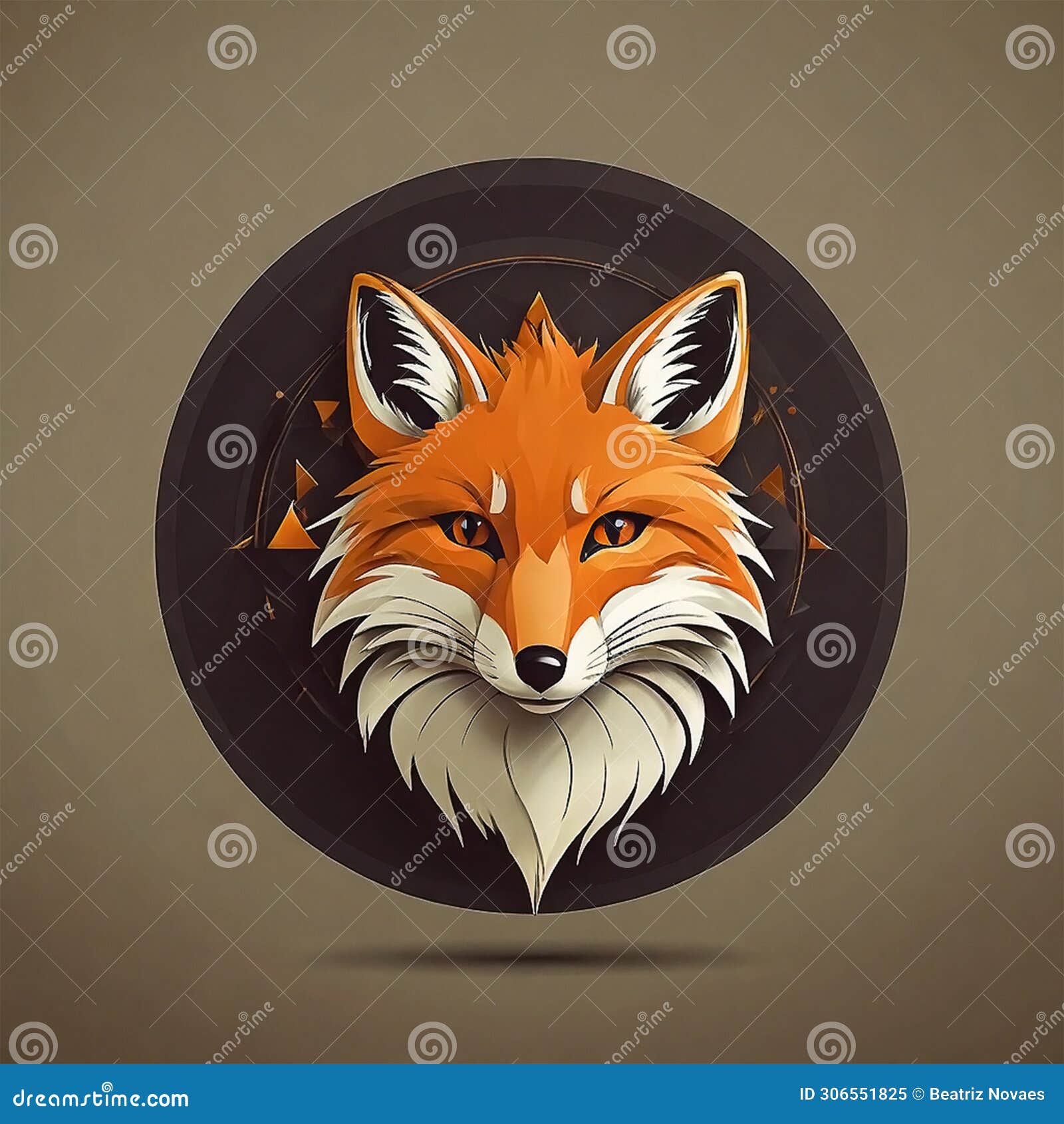 Fox Design Illustration Cartoon Maximalism Stock Image - Image of icon ...