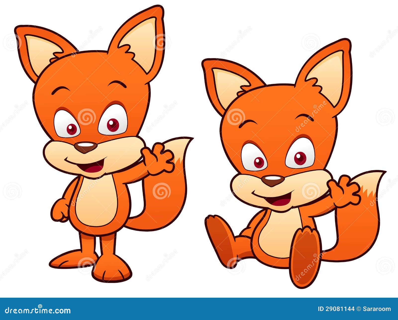 Fox dos desenhos animados ilustração do vetor. Ilustração de alaranjado ...