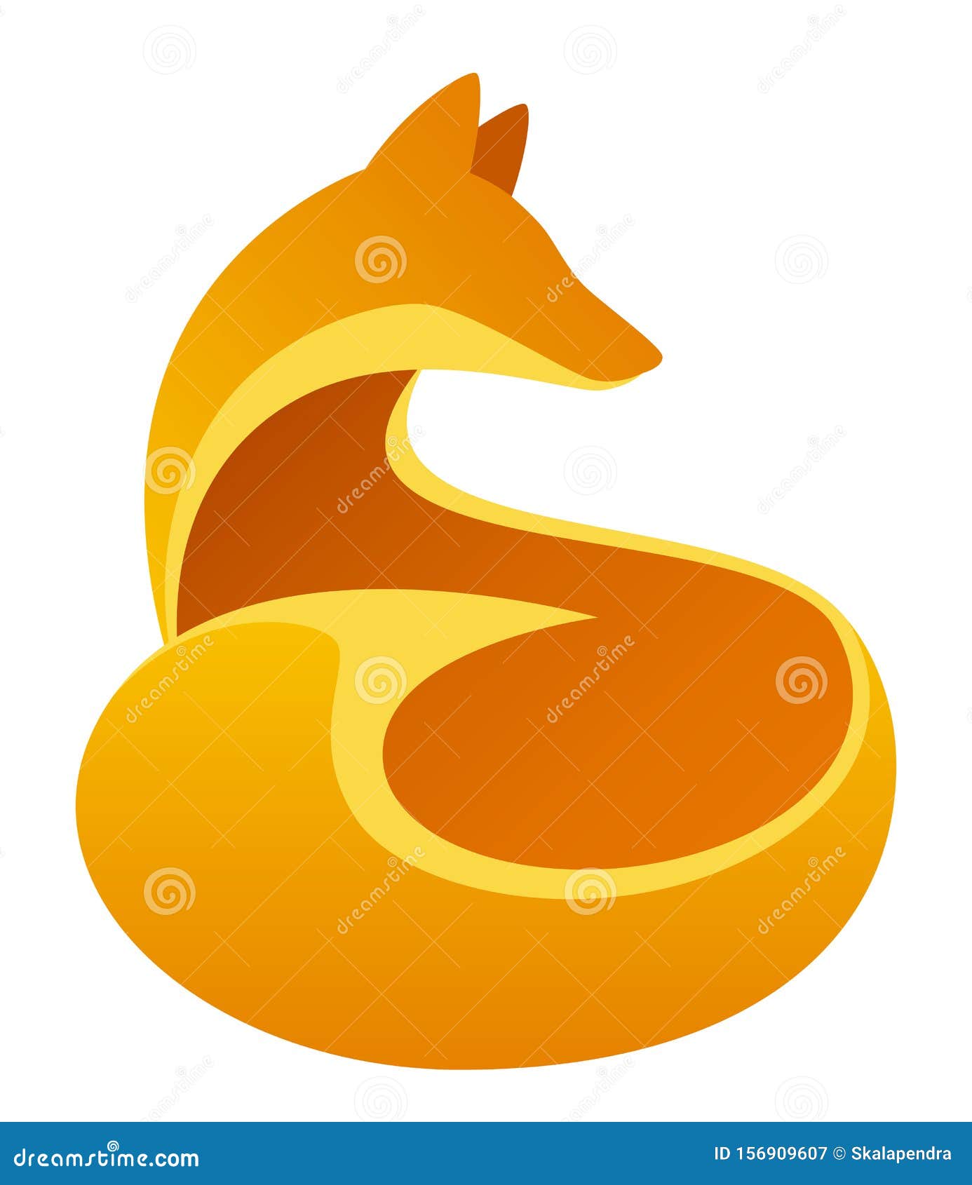 Fox emblem stock vector. Illustration of design, mark - 156909607
