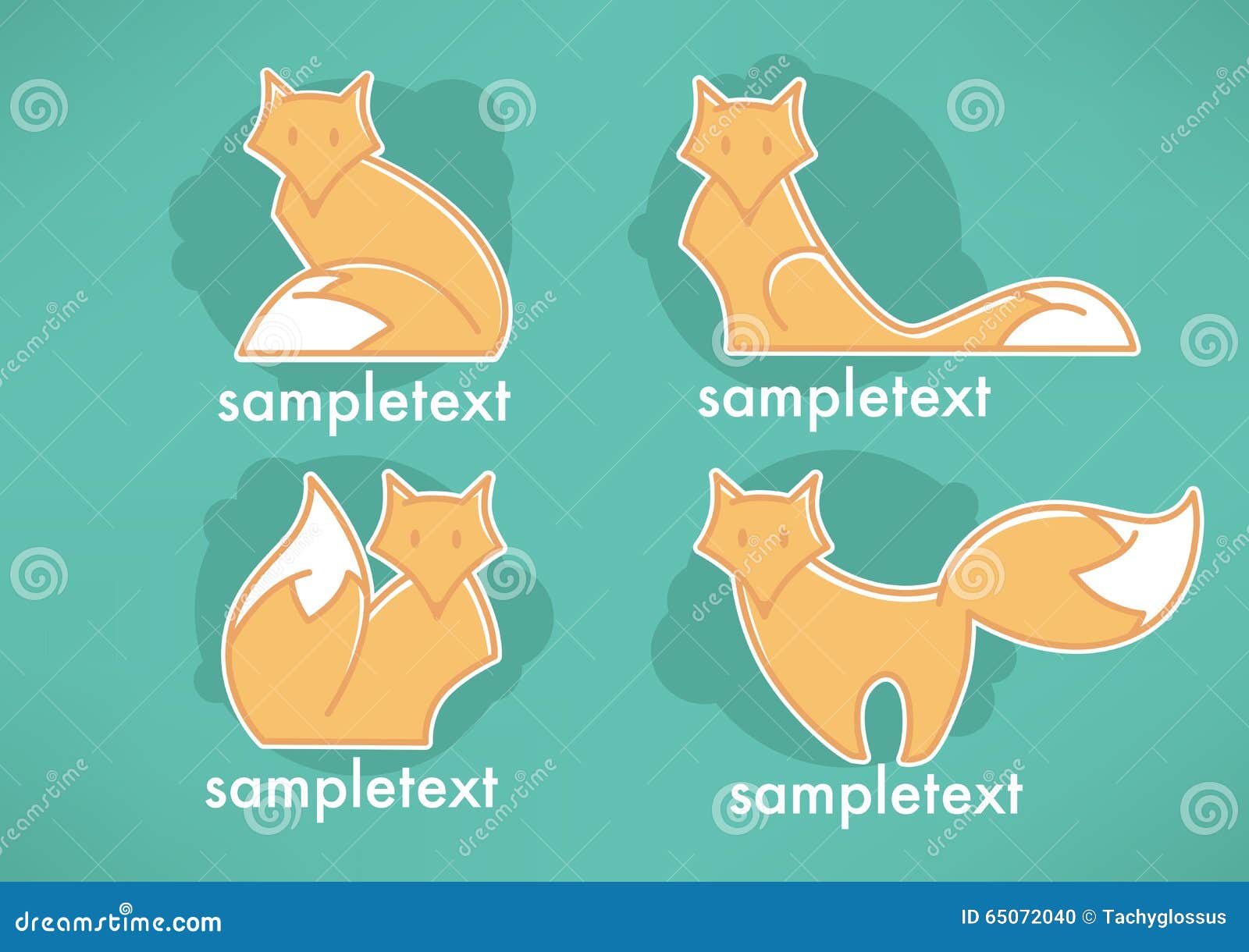 Fox emblems stock vector. Illustration of character, cute - 65072040