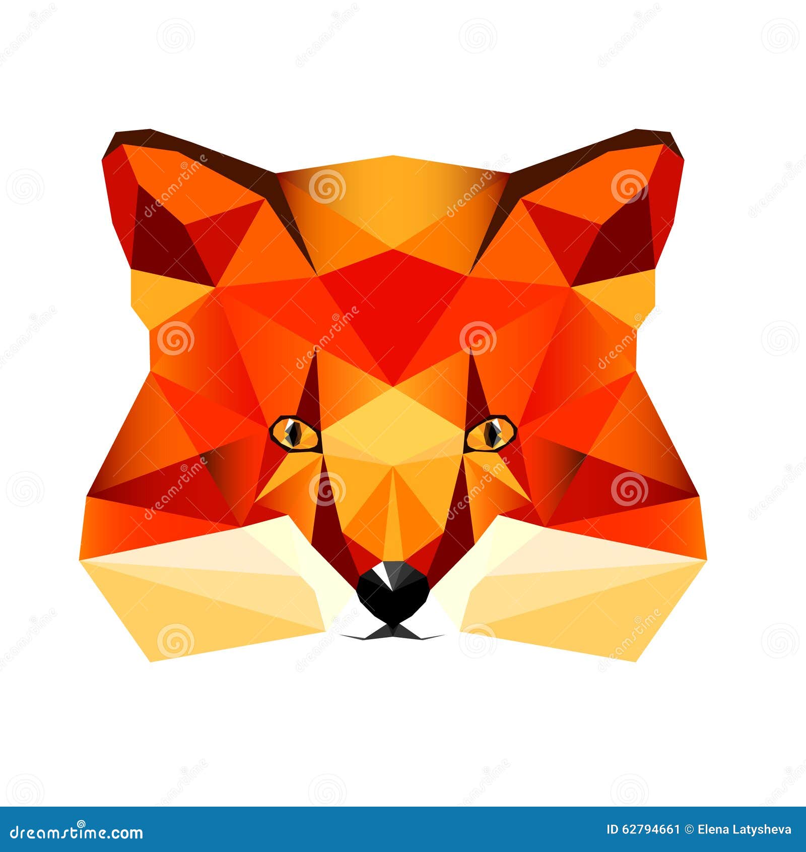 Fox face stock vector. Illustration of dimensional, computer - 62794661