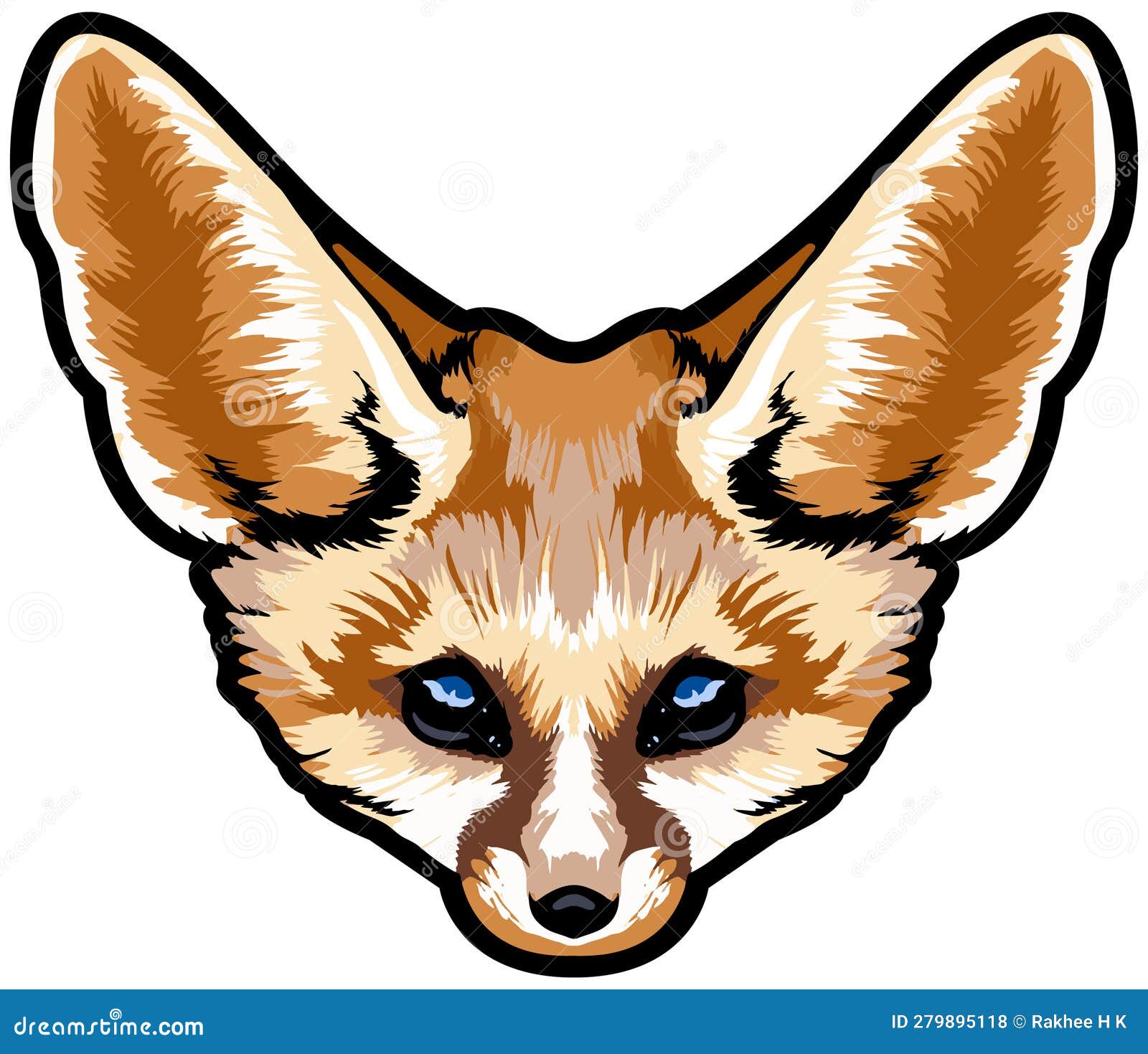 Fox Face Illustration. Wild. Forest. Vector Stock Vector - Illustration ...