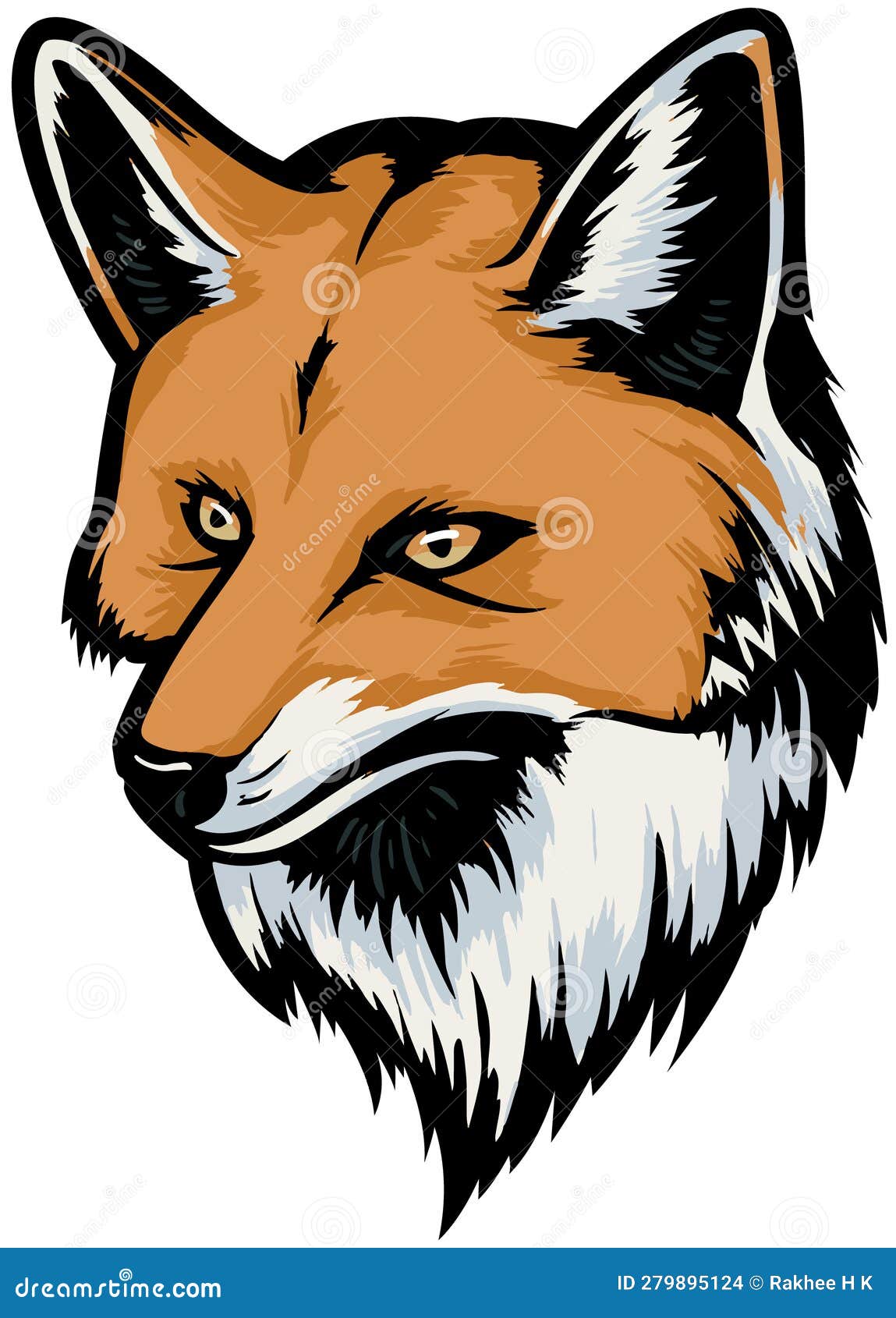 Fox Face Illustration. Wild. Forest. Vector Stock Vector - Illustration ...