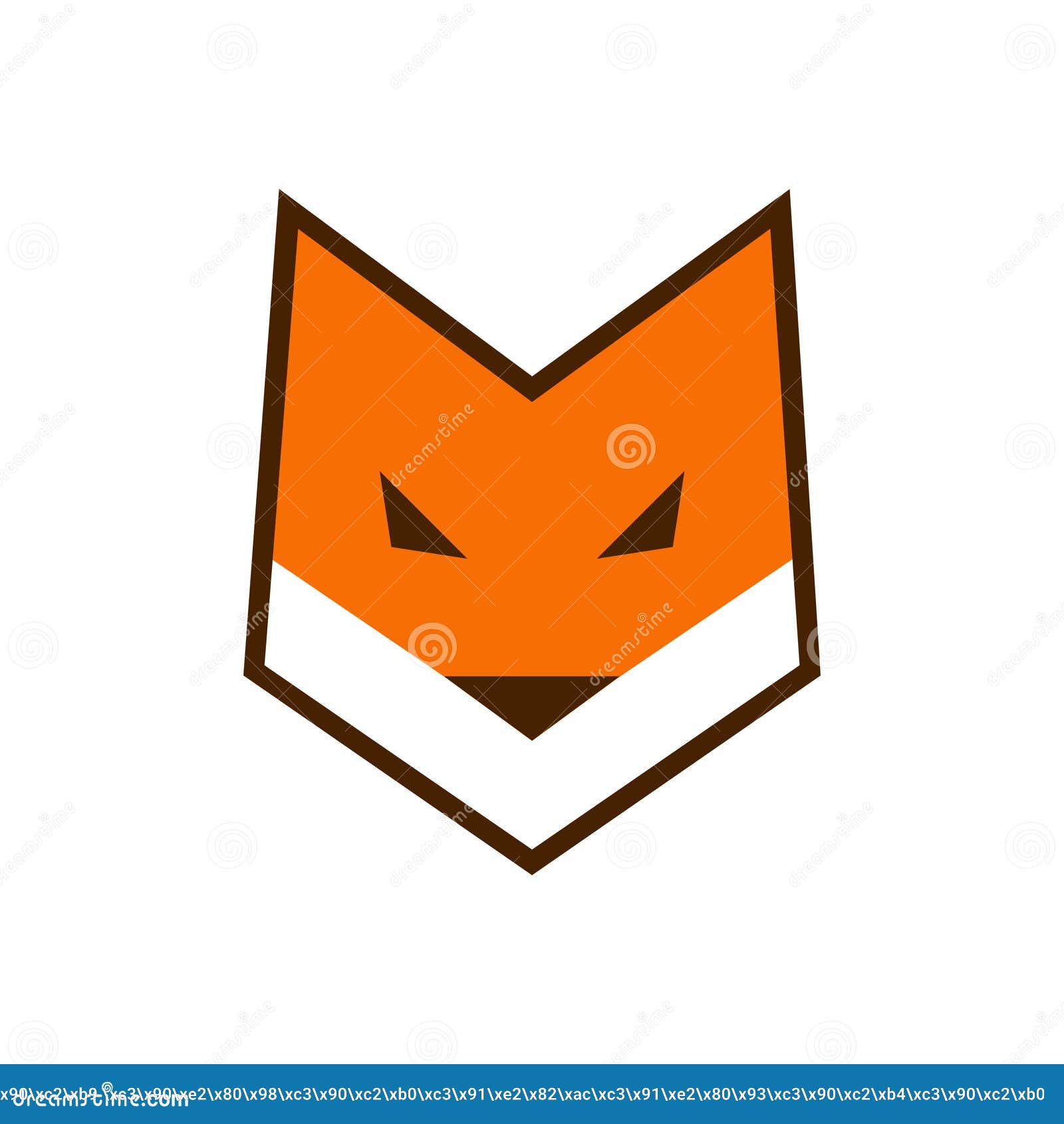 Fox Face Logo. Vector Icon Illustration Isolated on the White ...
