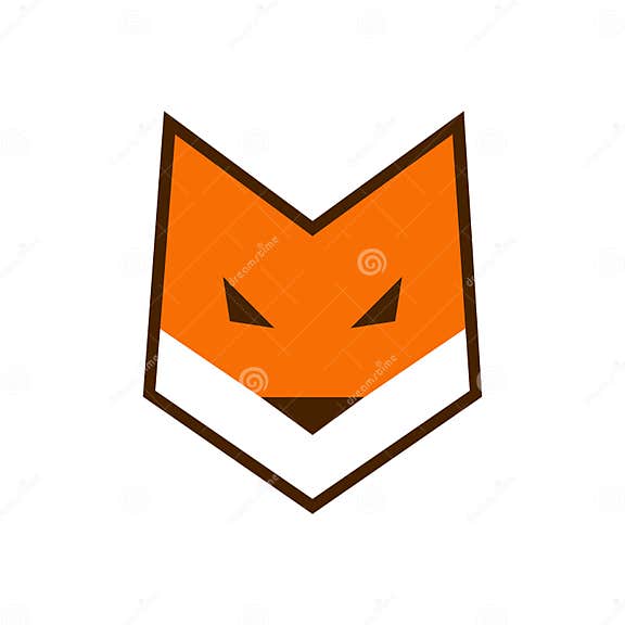 Fox Face Logo. Vector Icon Illustration Isolated on the White ...