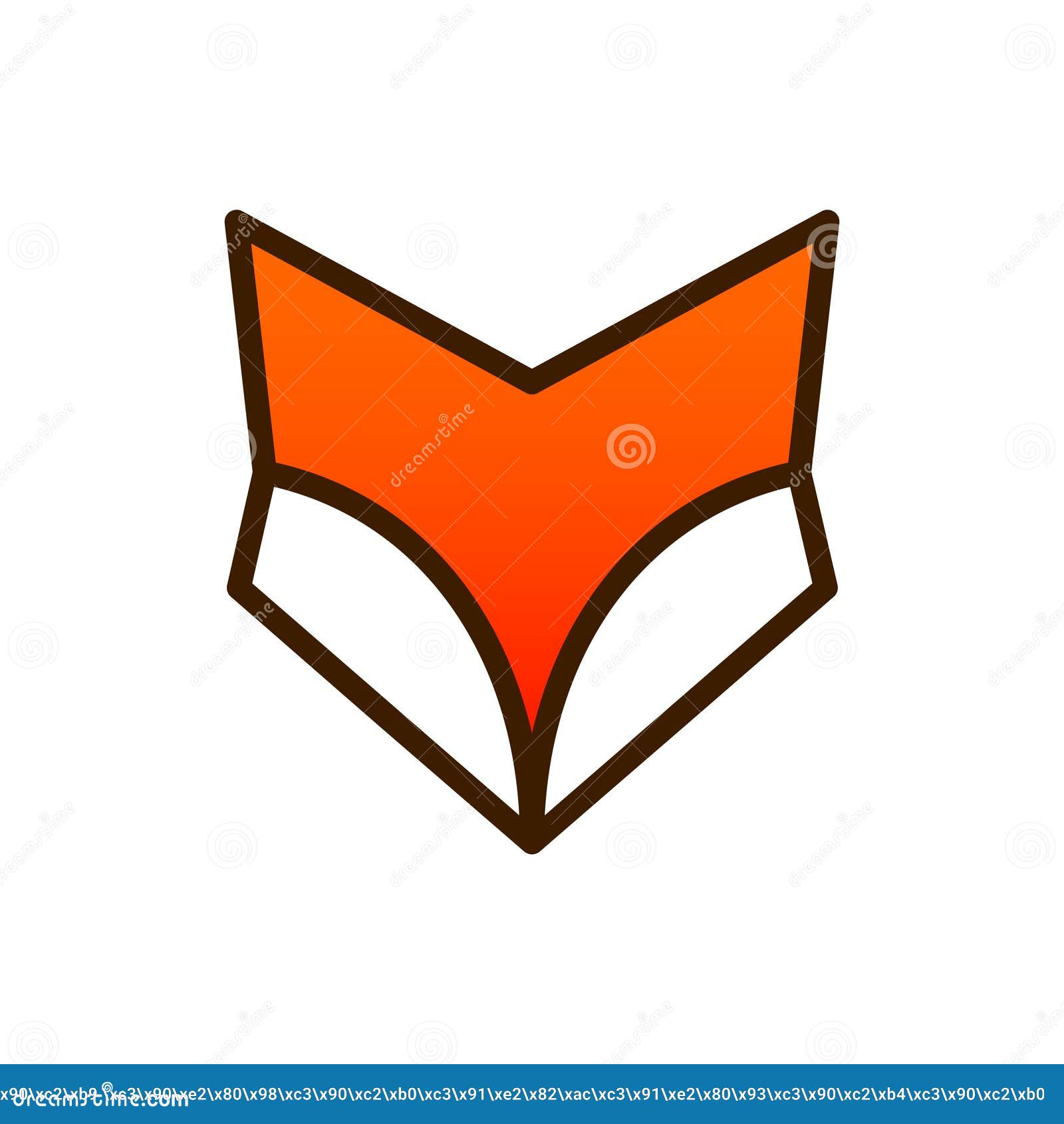 Fox Face Logo. Vector Icon Illustration Isolated on the White ...
