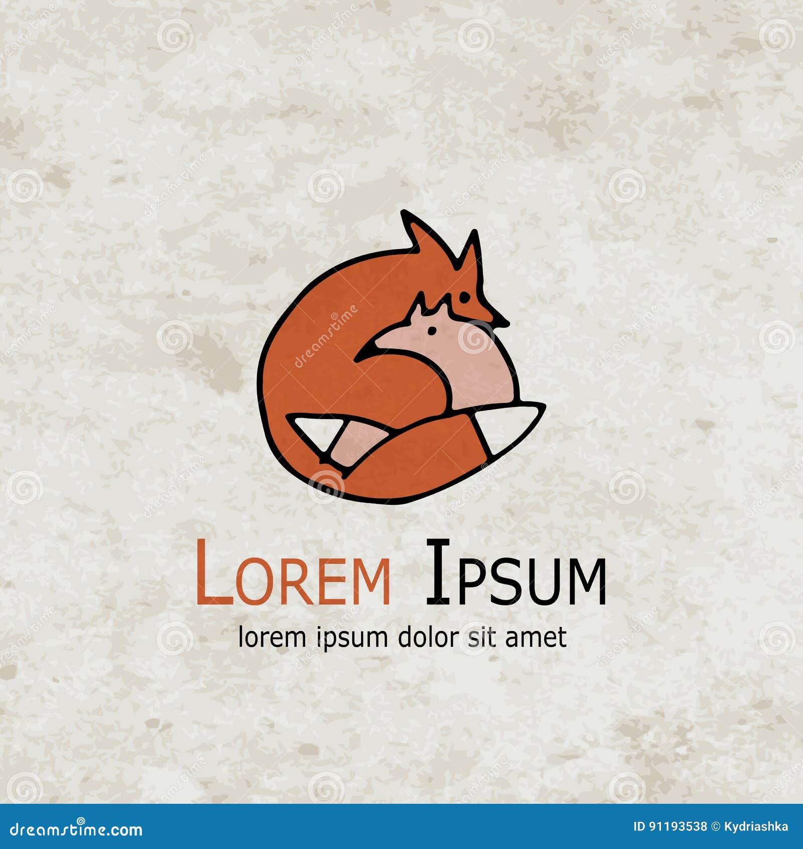 Fox Family Design on Grunge Paper Stock Vector - Illustration of ...