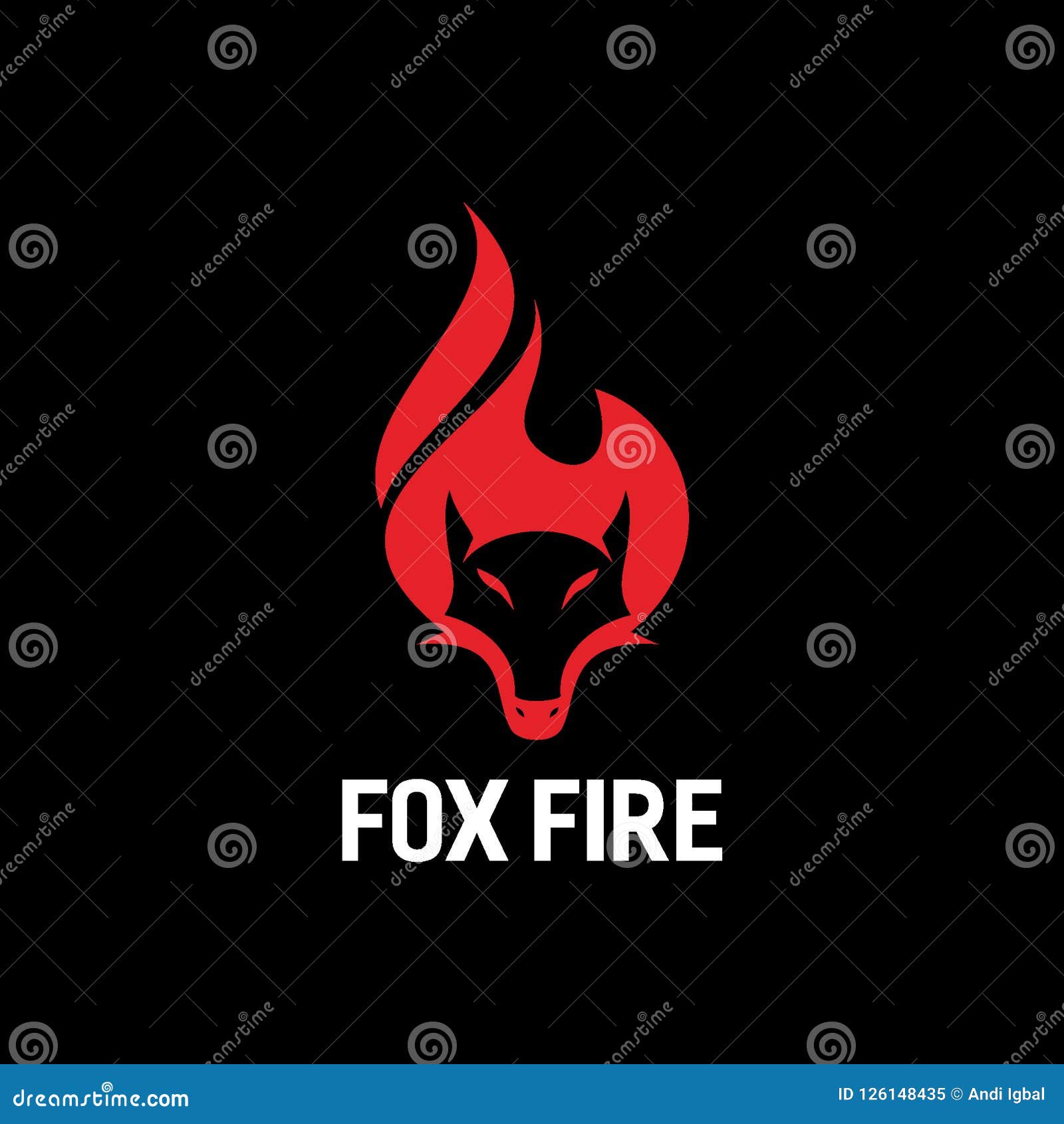 Fox Fire or Flame Logo Design Concept Stock Vector - Illustration of ...
