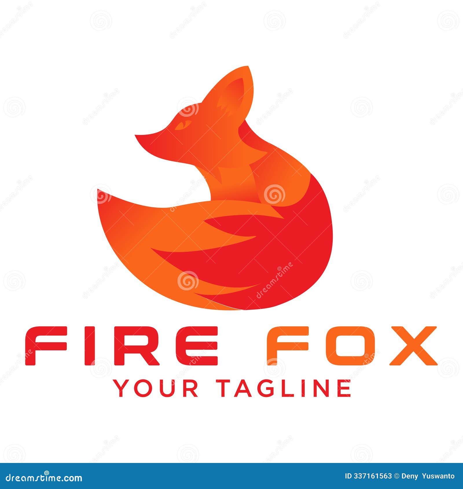 Fox Fire Logo Vector Design Template Basic RGB Stock Illustration ...