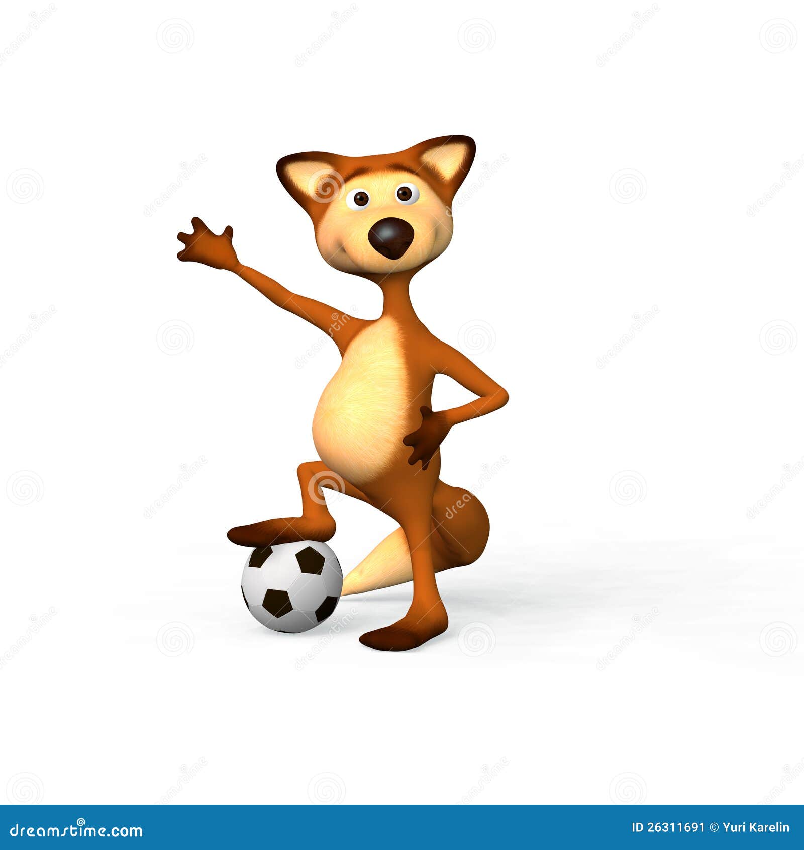 Fox football player. stock illustration. Illustration of point - 26311691