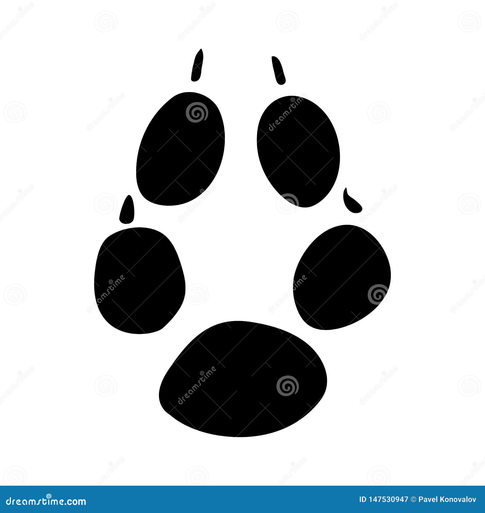 Fox Footprint stock vector. Illustration of path, cold - 147530947