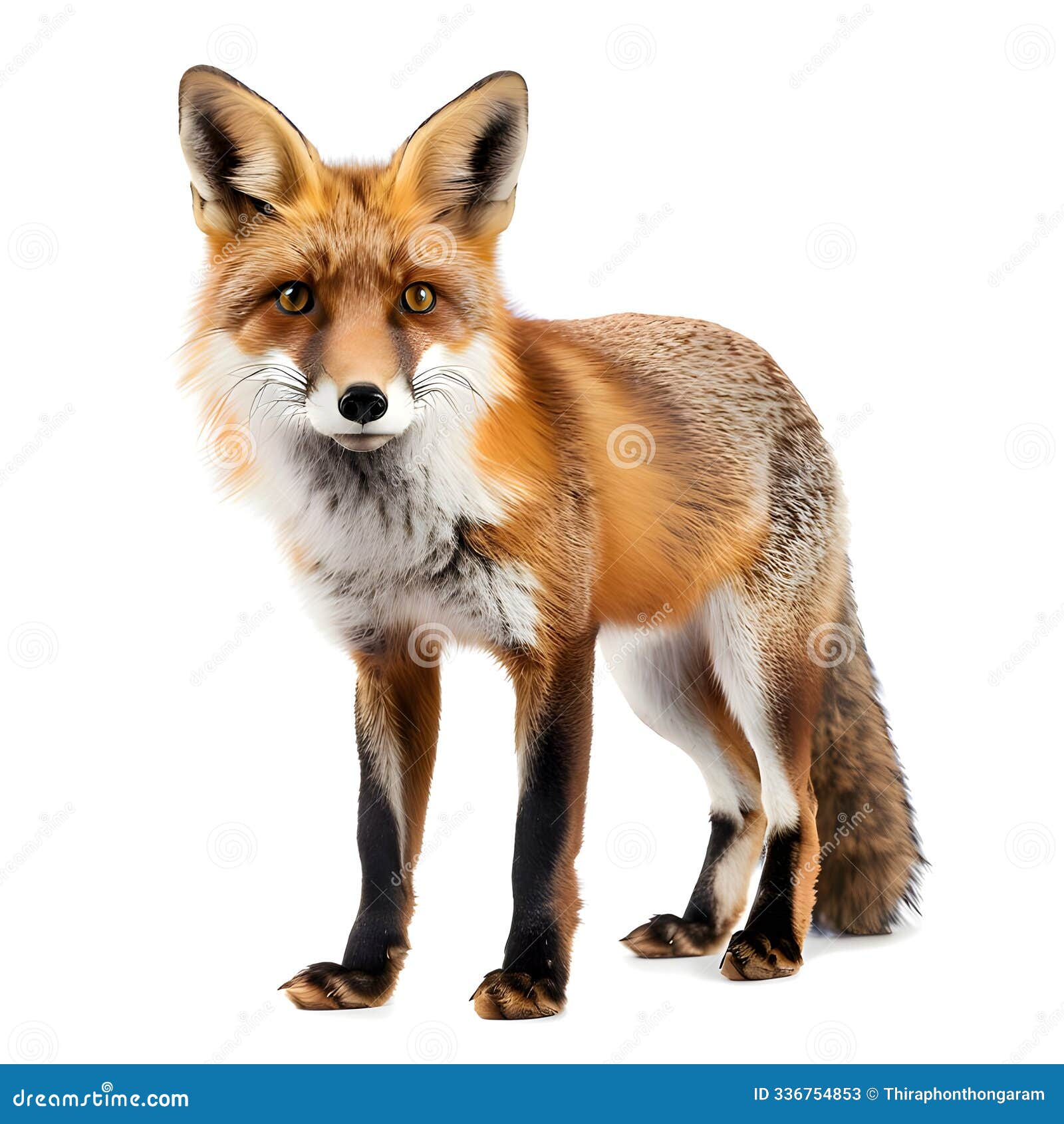 Fox full body isolated stock illustration. Illustration of standing ...