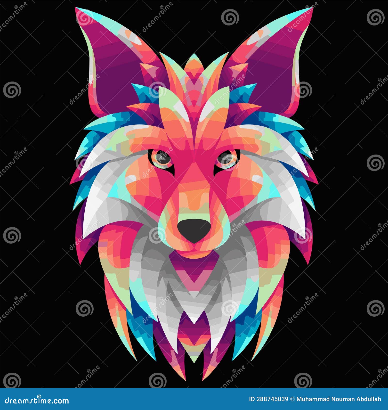 Fox Gradient Logo Vector Illustration Artwork Stock Vector ...
