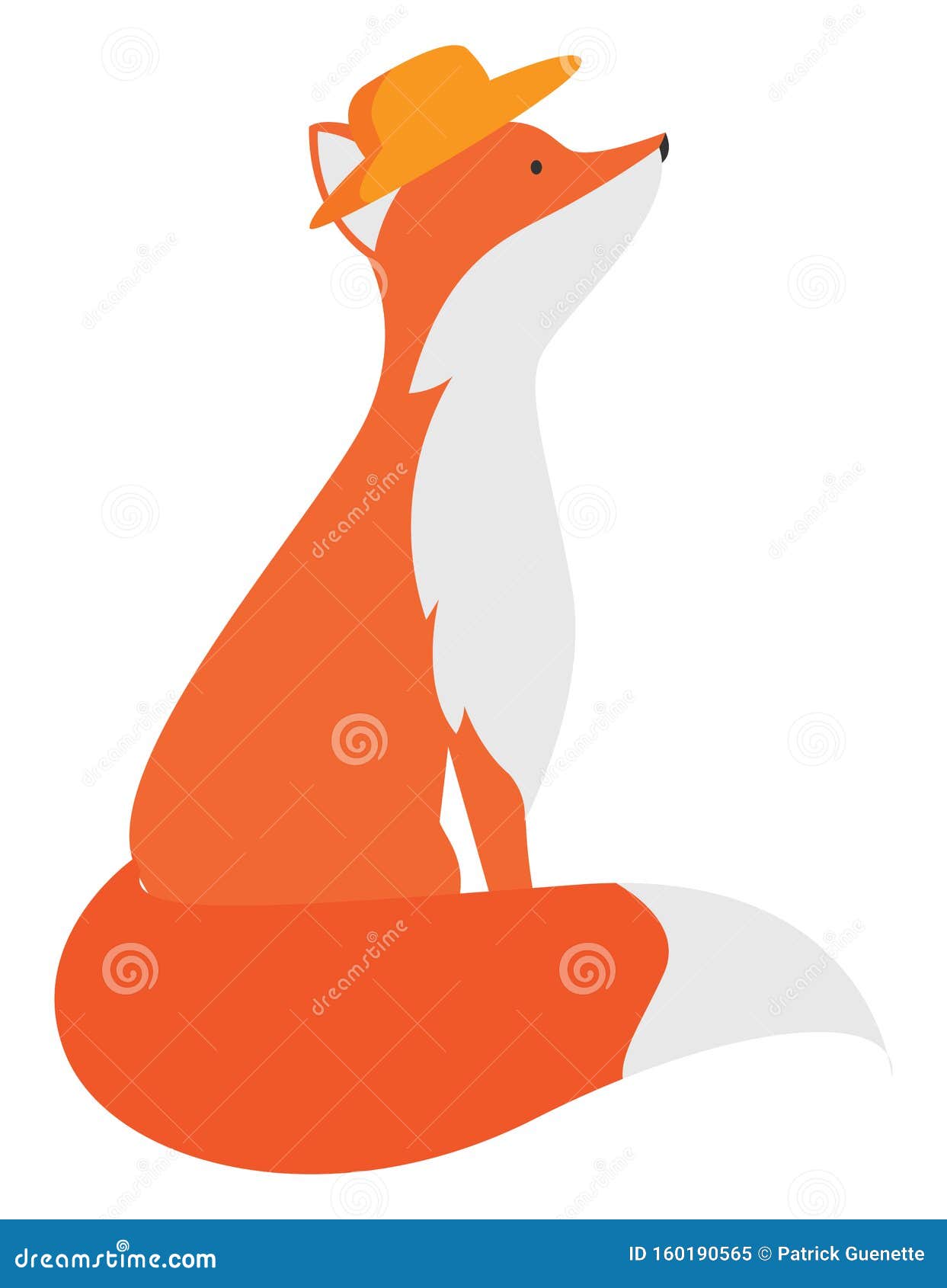 Fox with Hat, Illustration, Vector Stock Vector - Illustration of ...
