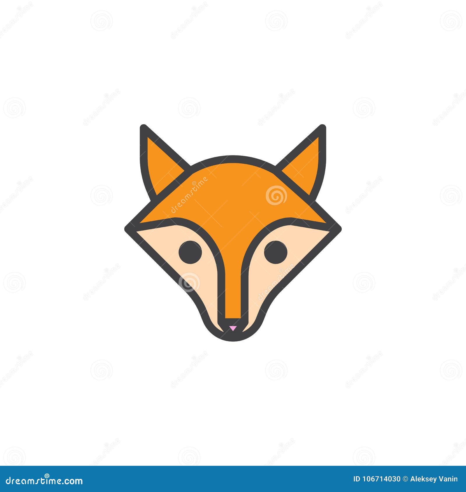Fox Head Filled Outline Icon Stock Vector - Illustration of face ... Fox Head Filled Outline Icon Stock Vector - Illustration of face ...