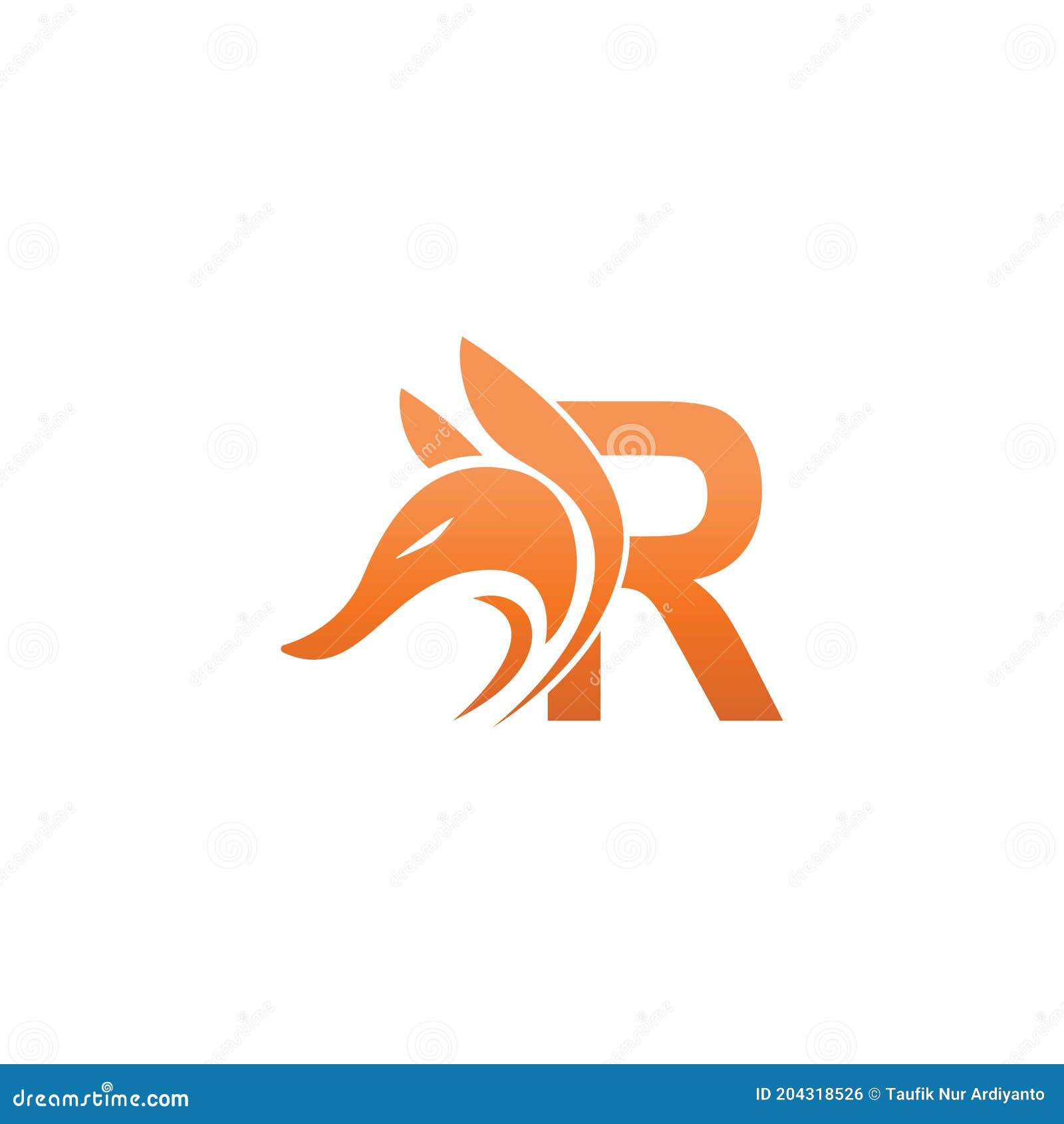 Fox Head Icon Combination with Letter R Logo Icon Design Stock Vector ...