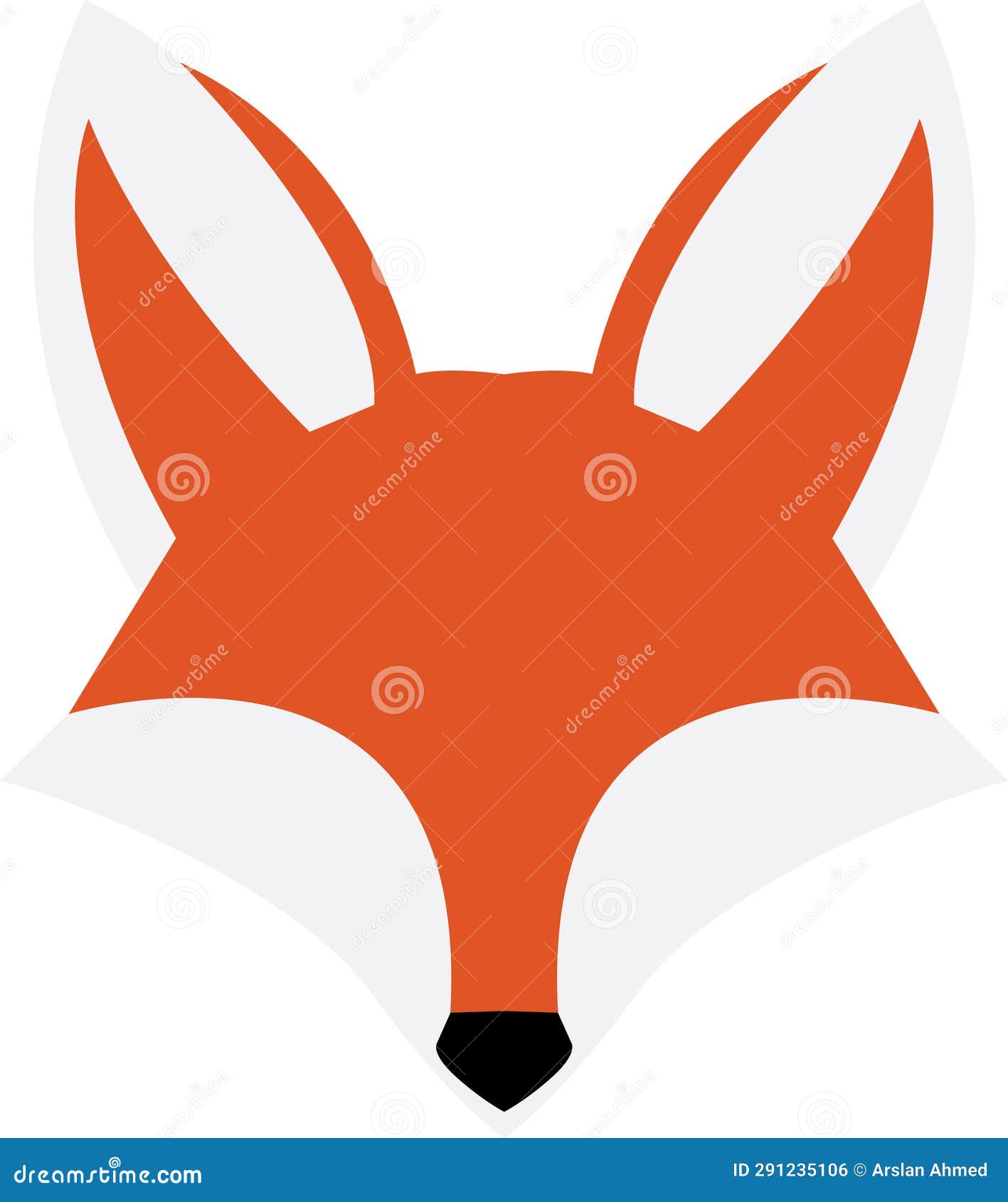 Fox Head Icon Logo Symbol ilustração stock. Ilustração de reto - 291235106