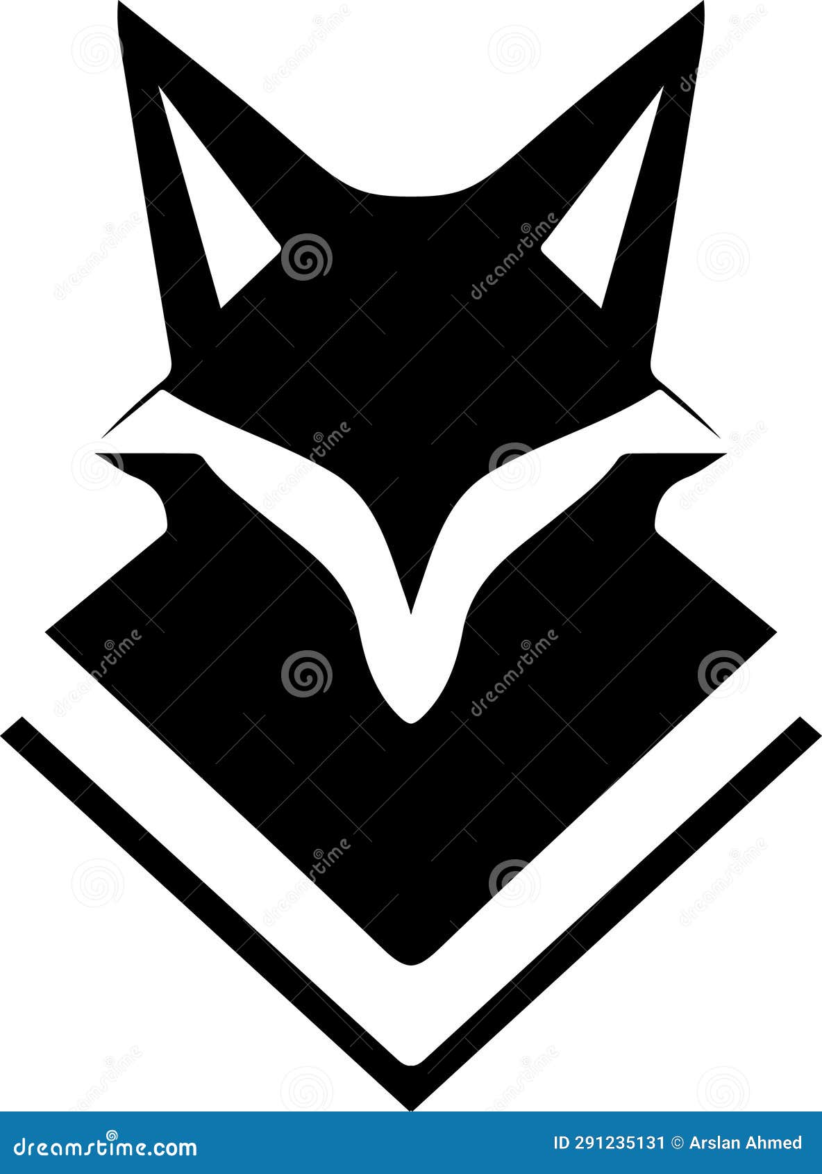 Fox Head Icon Logo Symbol stock illustration. Illustration of branch ...