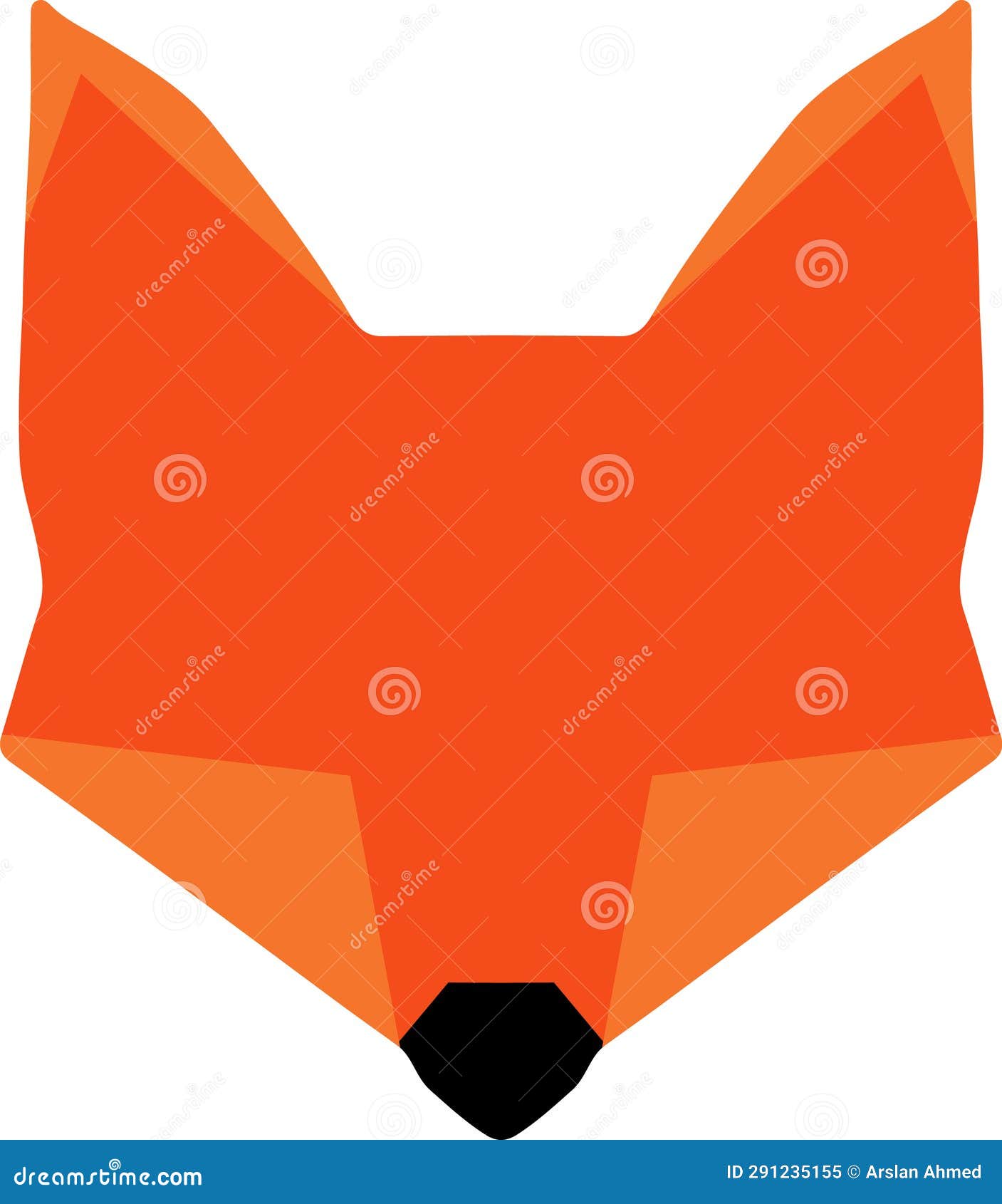 Fox Head Icon Logo Symbol stock illustration. Illustration of orange ...