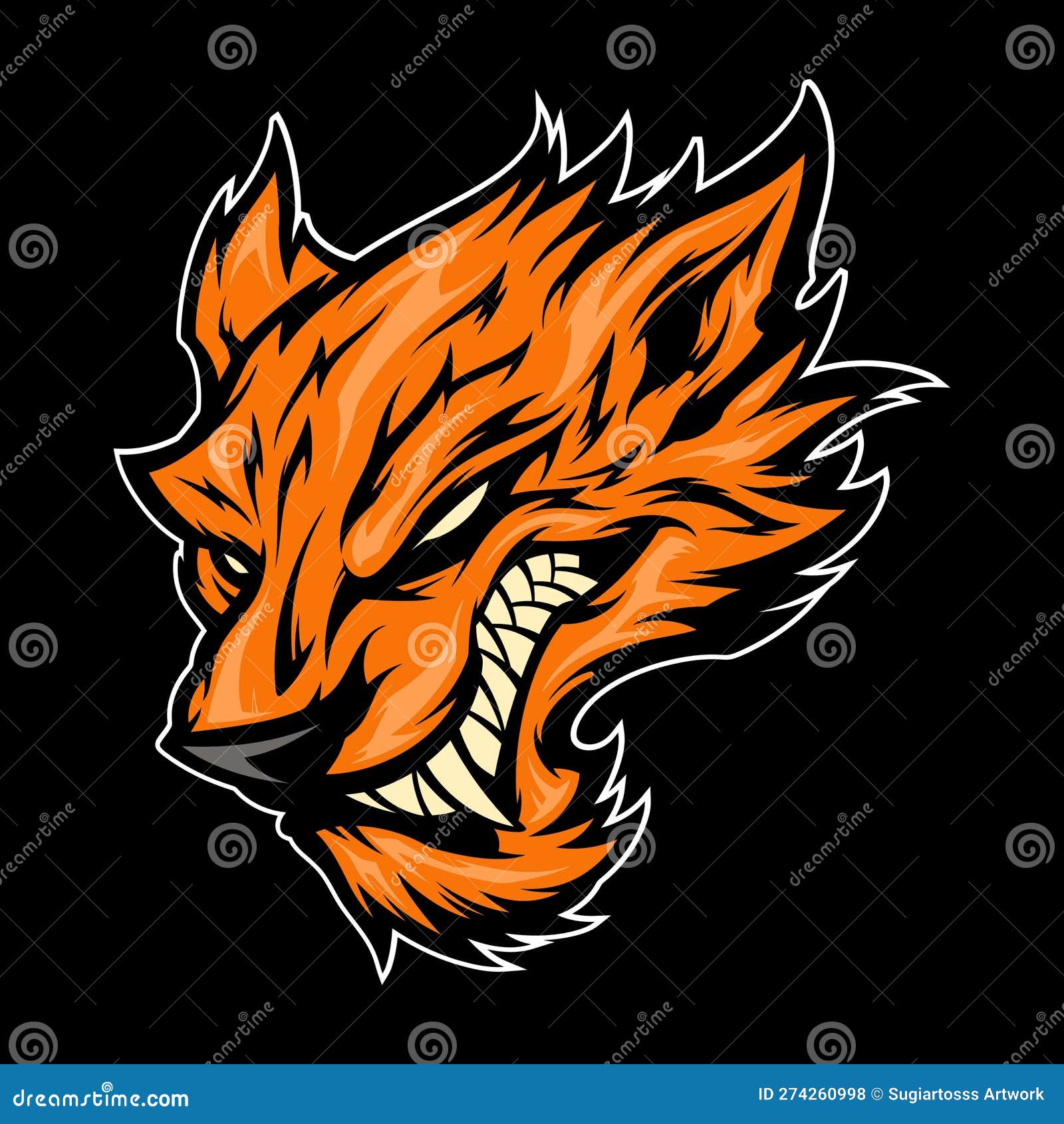 Fox head logo stock vector. Illustration of foxy, sport - 274260998