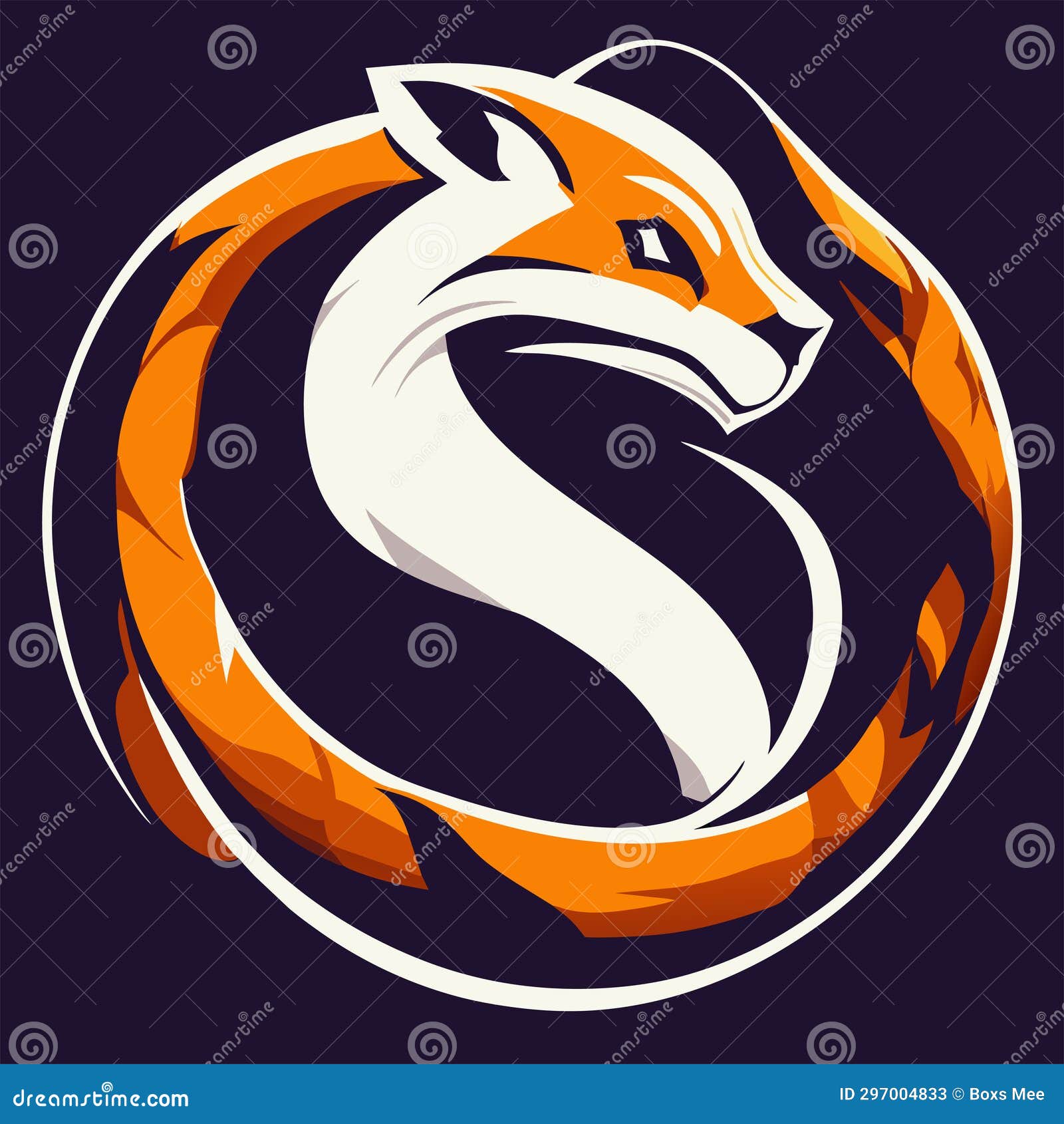 Fox Head Logo Design. Vector Illustration of a Fox Head Mascot Stock ...