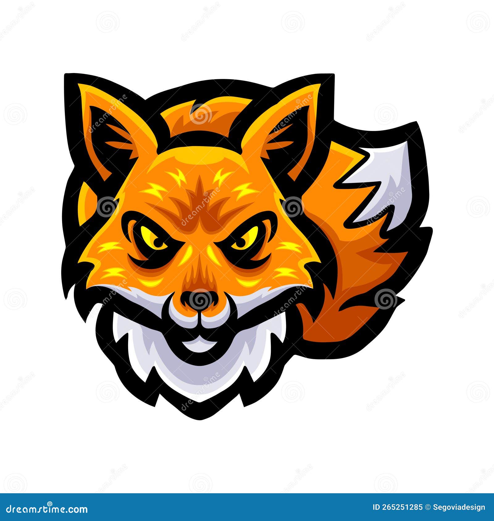 Fox Head Logo Mascot Design Stock Vector - Illustration of character ...